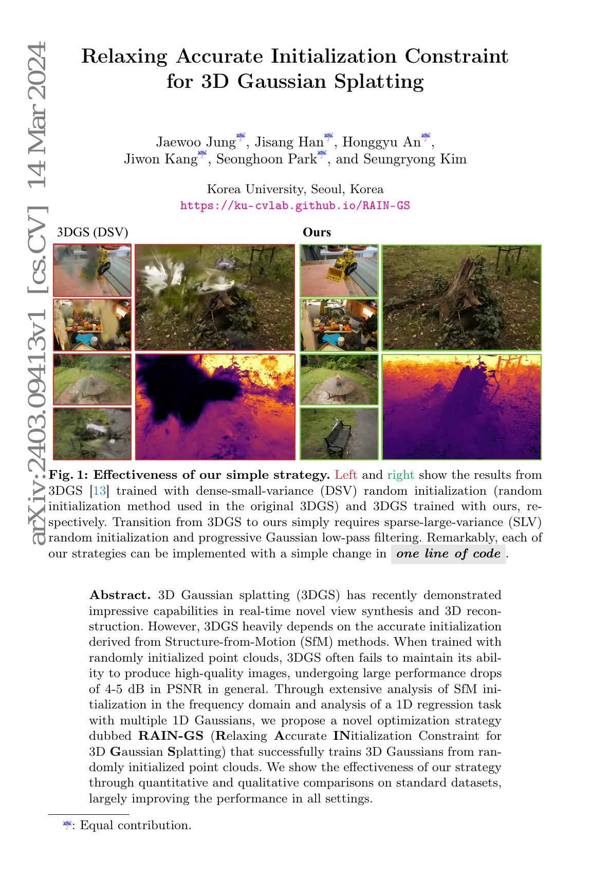 Relaxing Accurate Initialization Constraint for 3D Gaussian Splatting - 智源社区论文