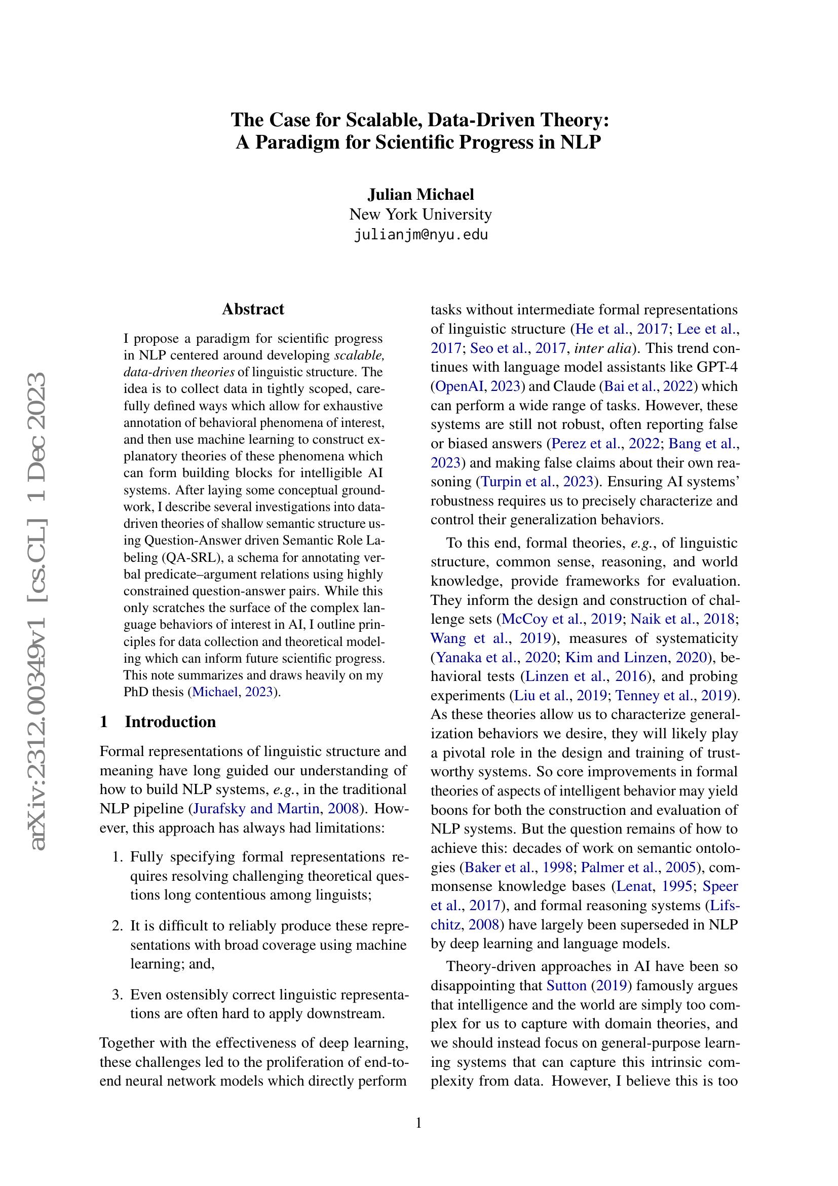 The Case for Scalable, Data-Driven Theory: A Paradigm for Scientific ...