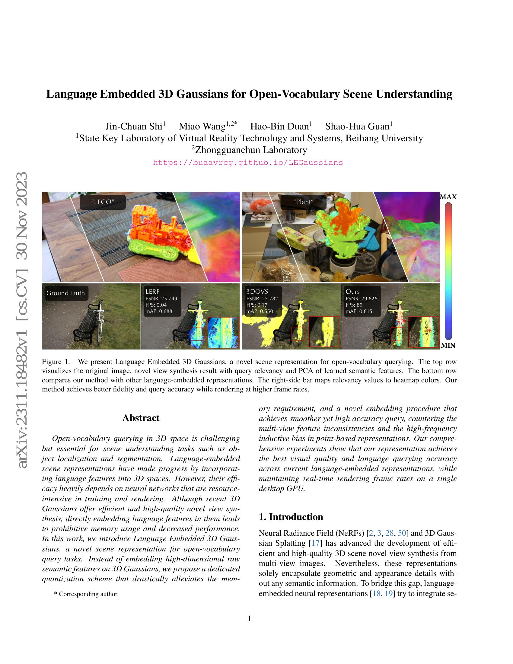 Language Embedded 3D Gaussians for Open-Vocabulary Scene Understanding ...