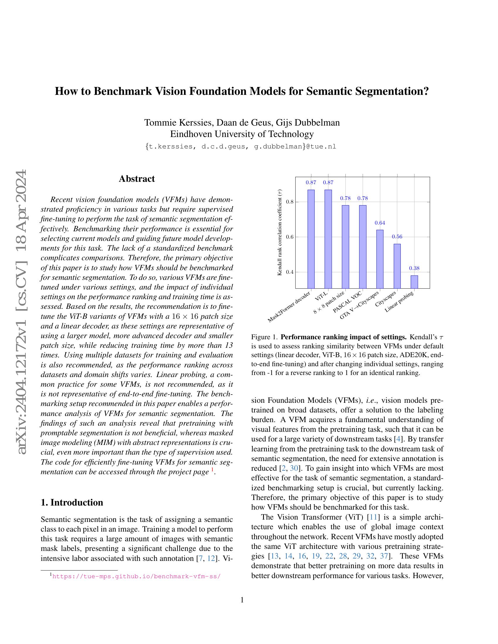 How to Benchmark Vision Foundation Models for Semantic Segmentation? - 智源社区论文