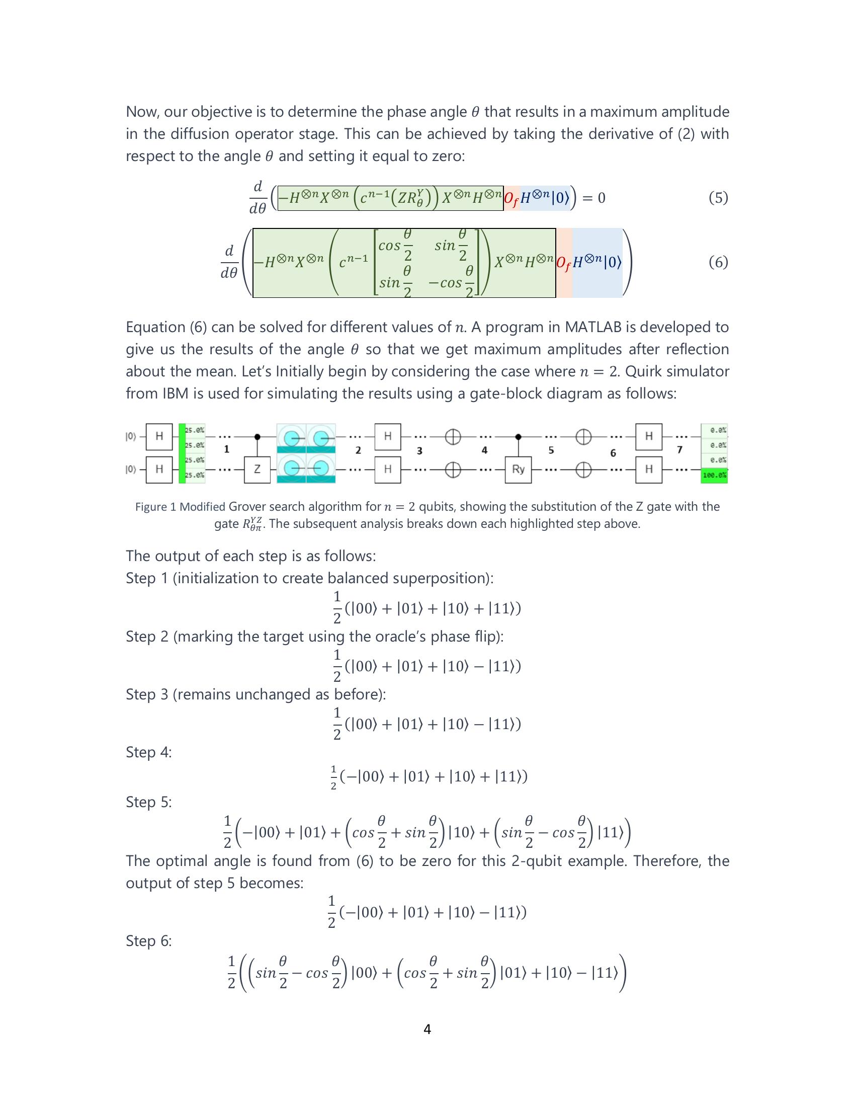 Enhancing Grover's Search Algorithm: A Modified Approach to Increase ...