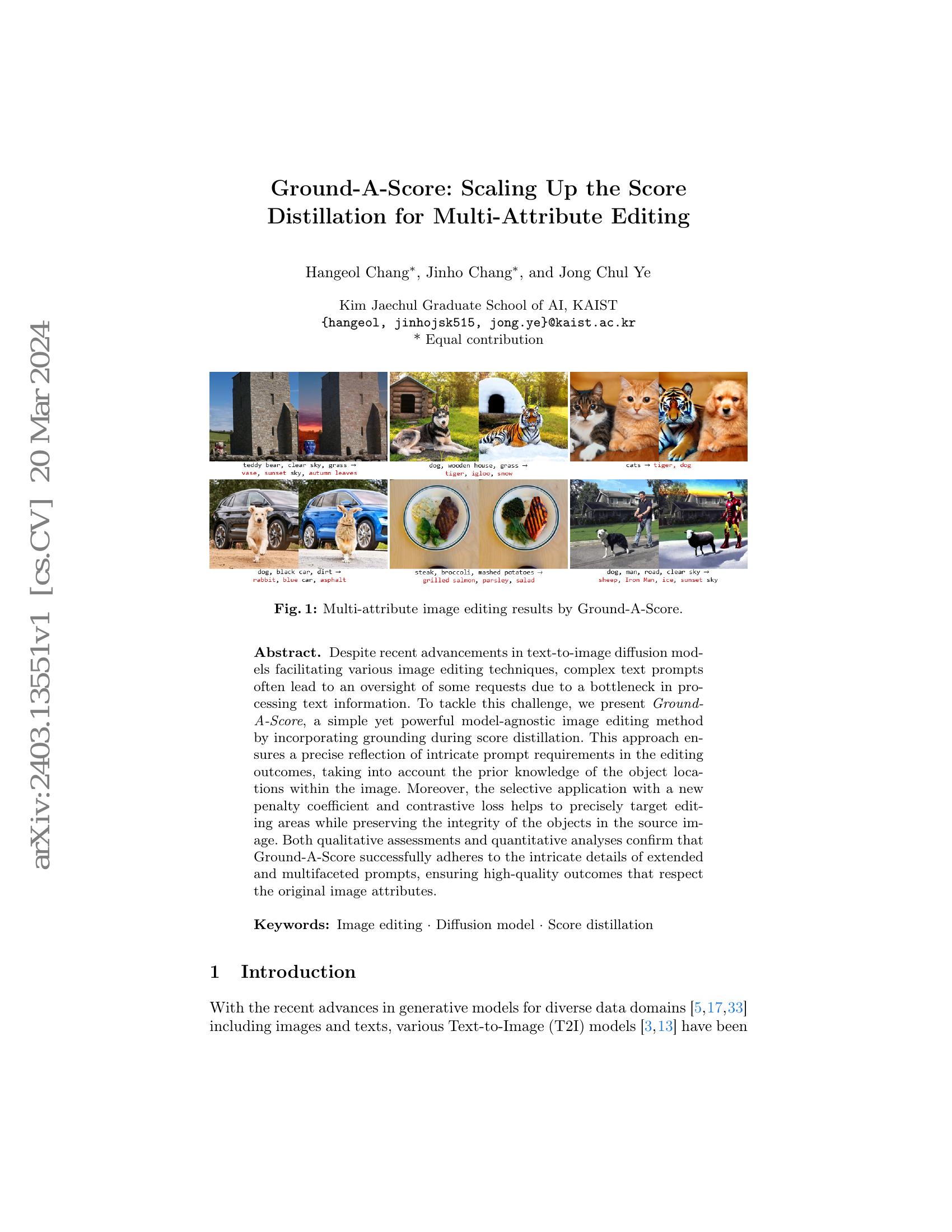 Ground-A-Score: Scaling Up the Score Distillation for Multi-Attribute ...