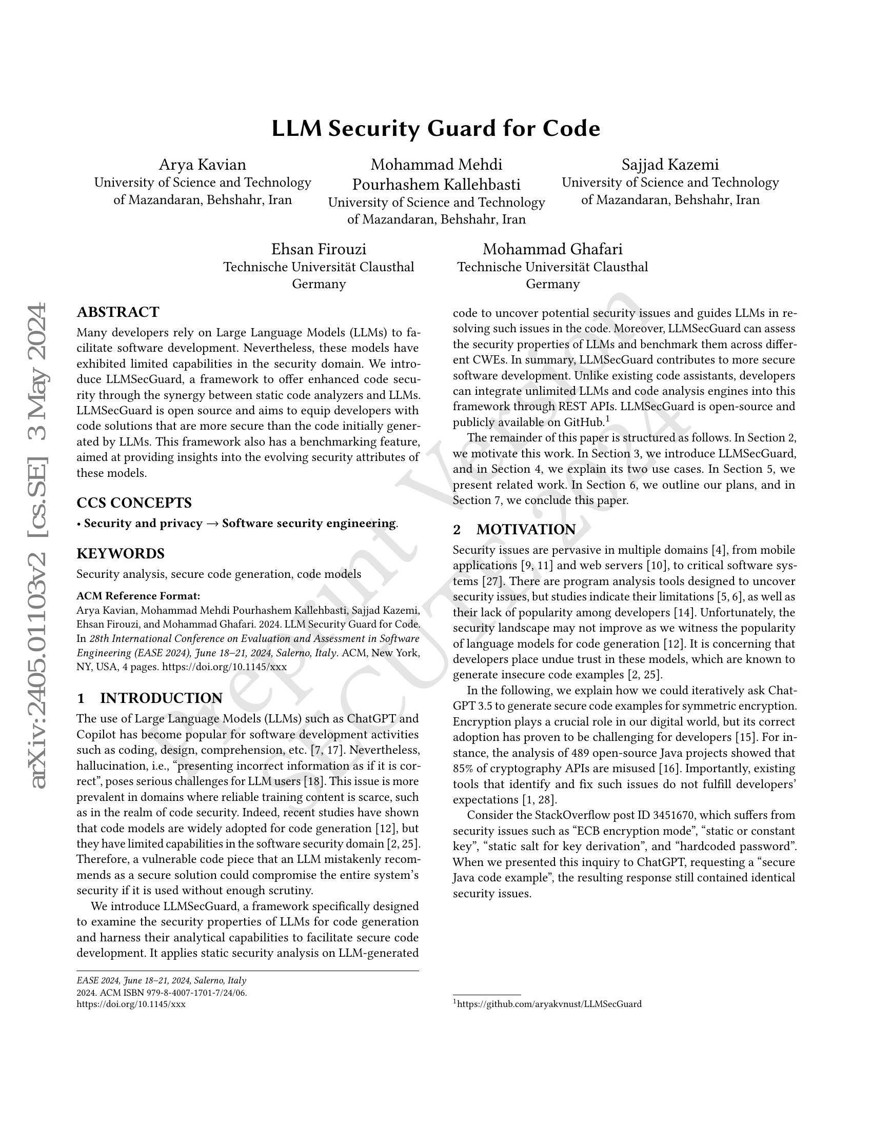 LLM Security Guard for Code - 智源社区论文