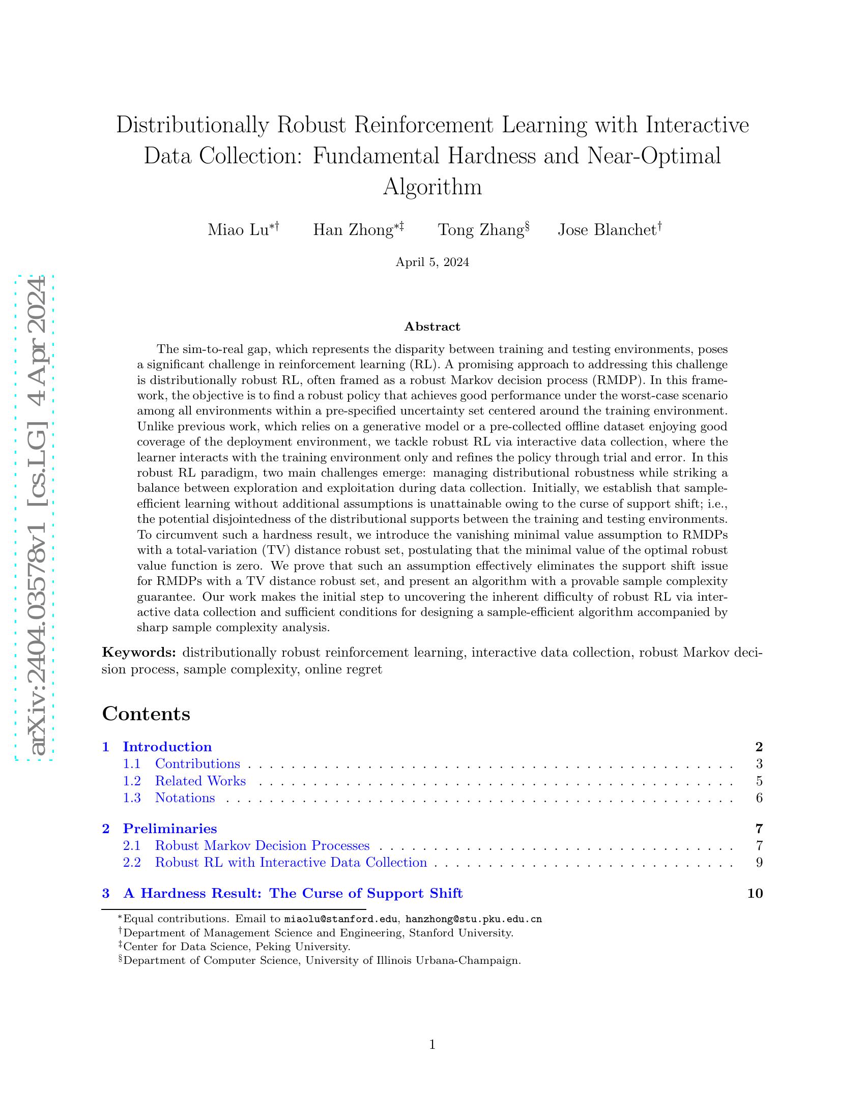 Distributionally Robust Reinforcement Learning with Interactive Data ...