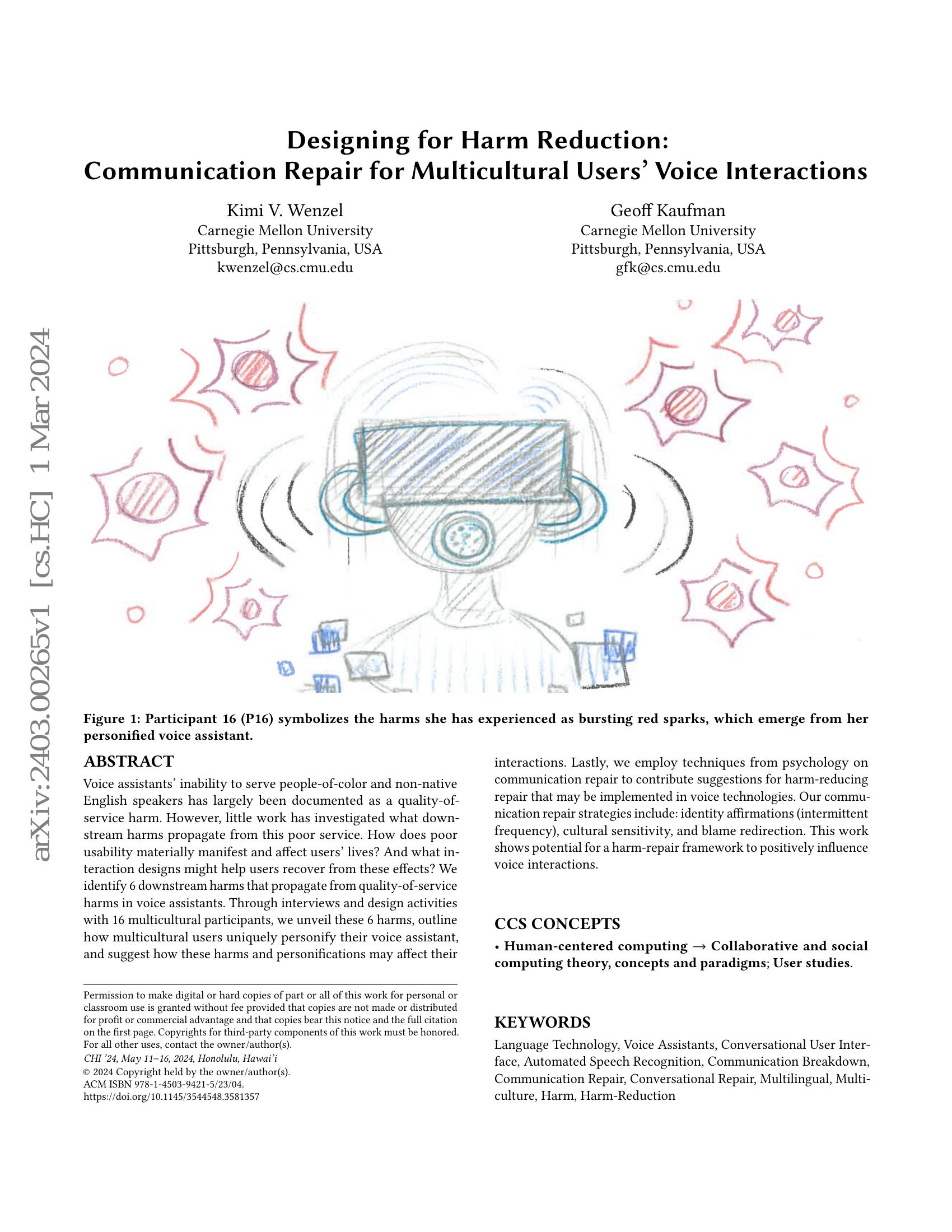 Designing for Harm Reduction: Communication Repair for Multicultural ...