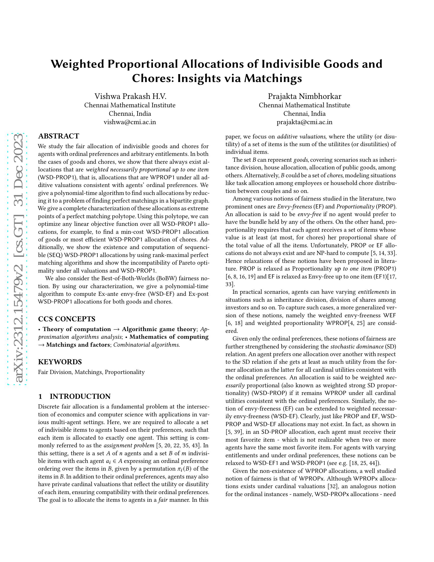 Weighted Proportional Allocations of Indivisible Goods and Chores ...