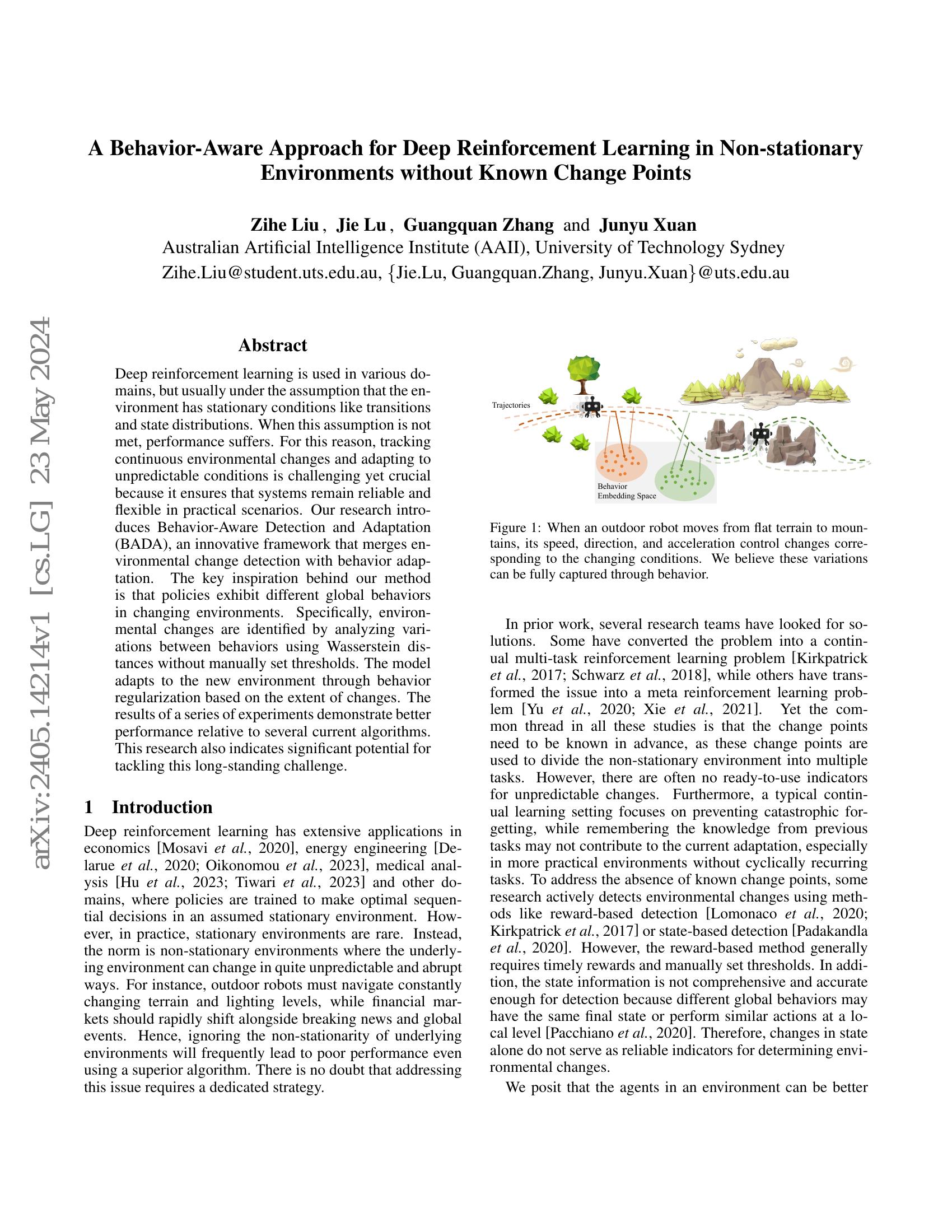 A Behavior-Aware Approach for Deep Reinforcement Learning in Non ...