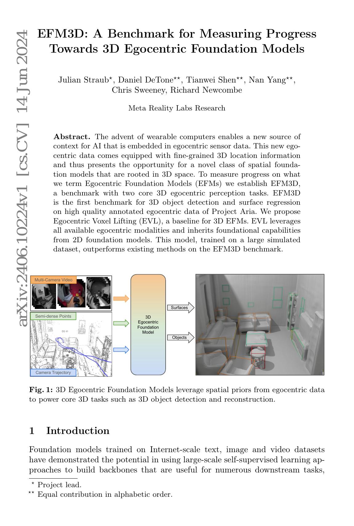 EFM3D: A Benchmark for Measuring Progress Towards 3D Egocentric ...