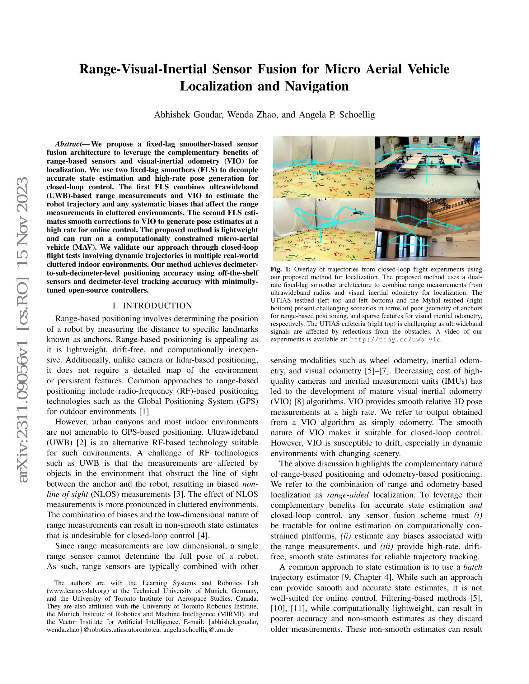 Range-Visual-Inertial Sensor Fusion for Micro Aerial Vehicle ...