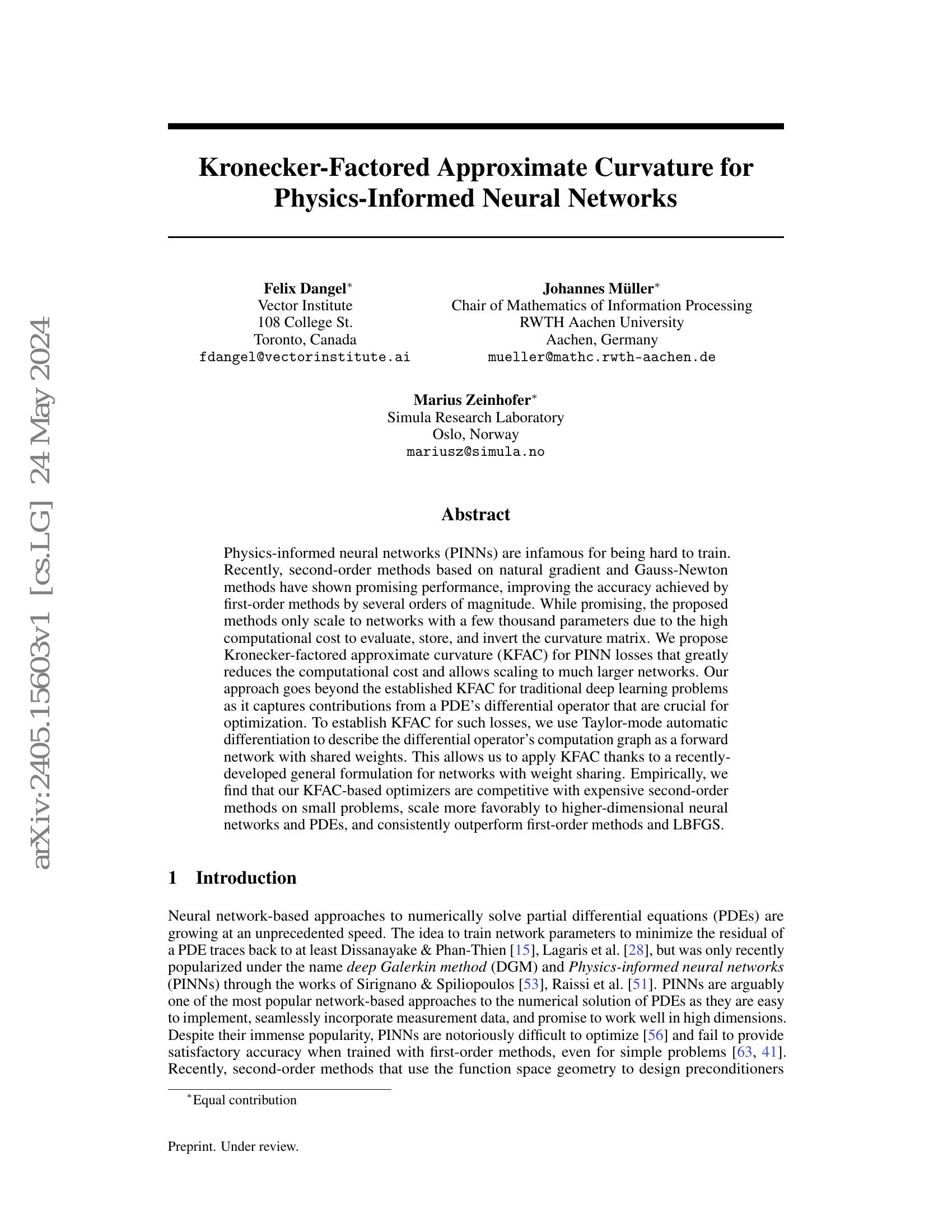 Kronecker-Factored Approximate Curvature for Physics-Informed Neural ...