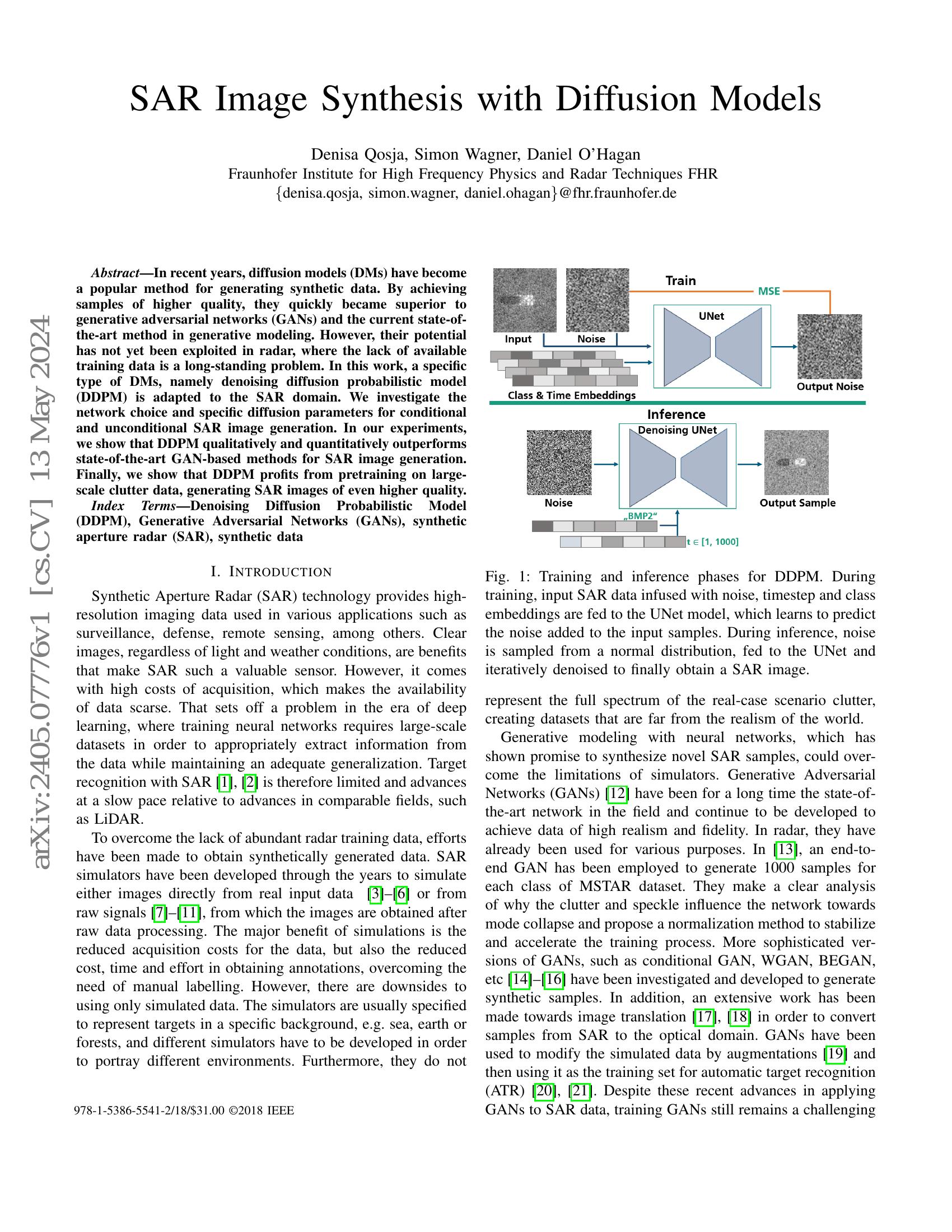SAR Image Synthesis with Diffusion Models - 智源社区论文