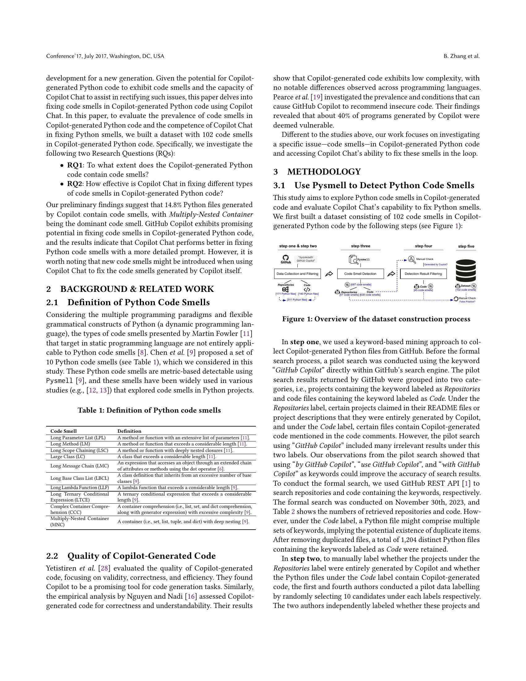 Copilot Refinement: Addressing Code Smells in Copilot-Generated Python Code - 智源社区论文