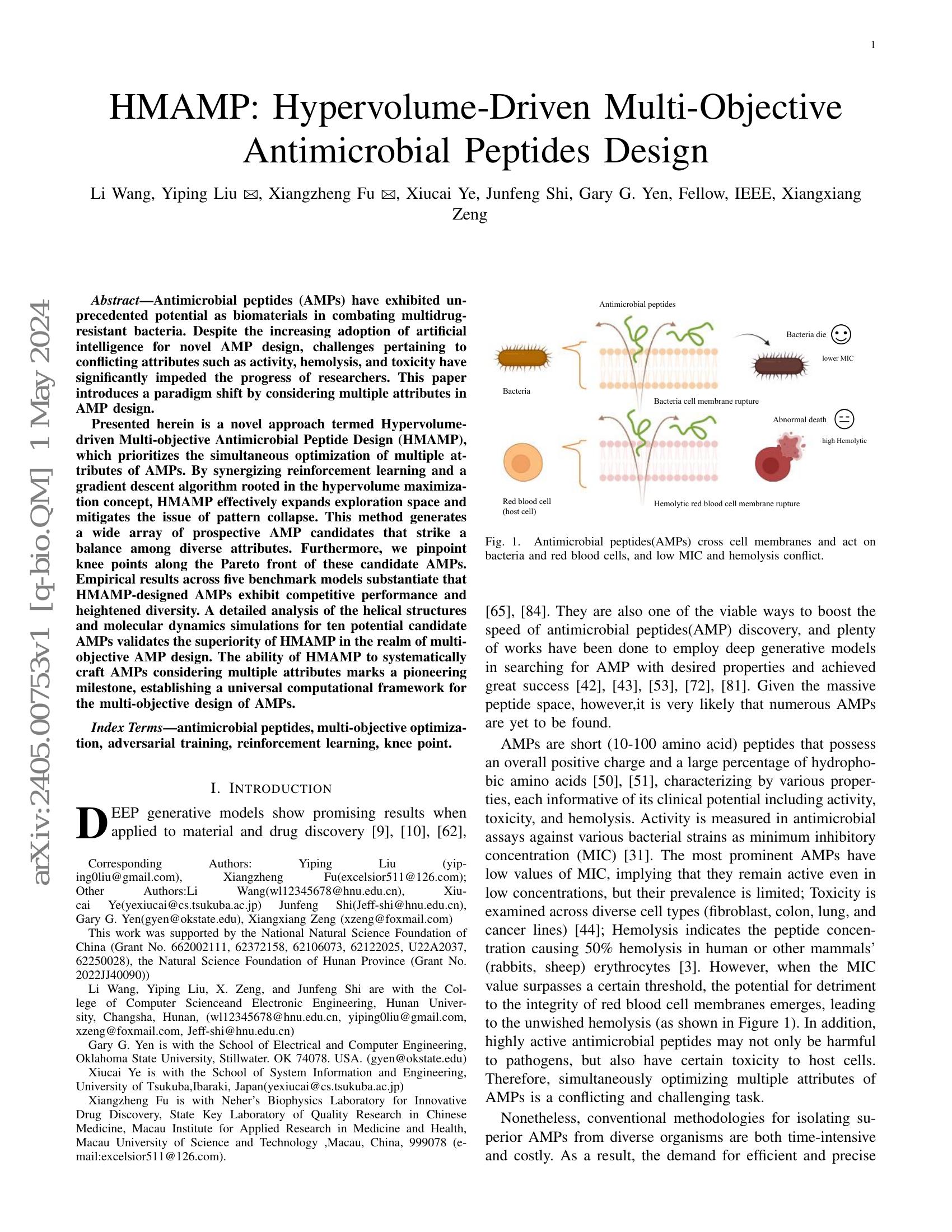 HMAMP: Hypervolume-Driven Multi-Objective Antimicrobial Peptides Design - 智源社区论文