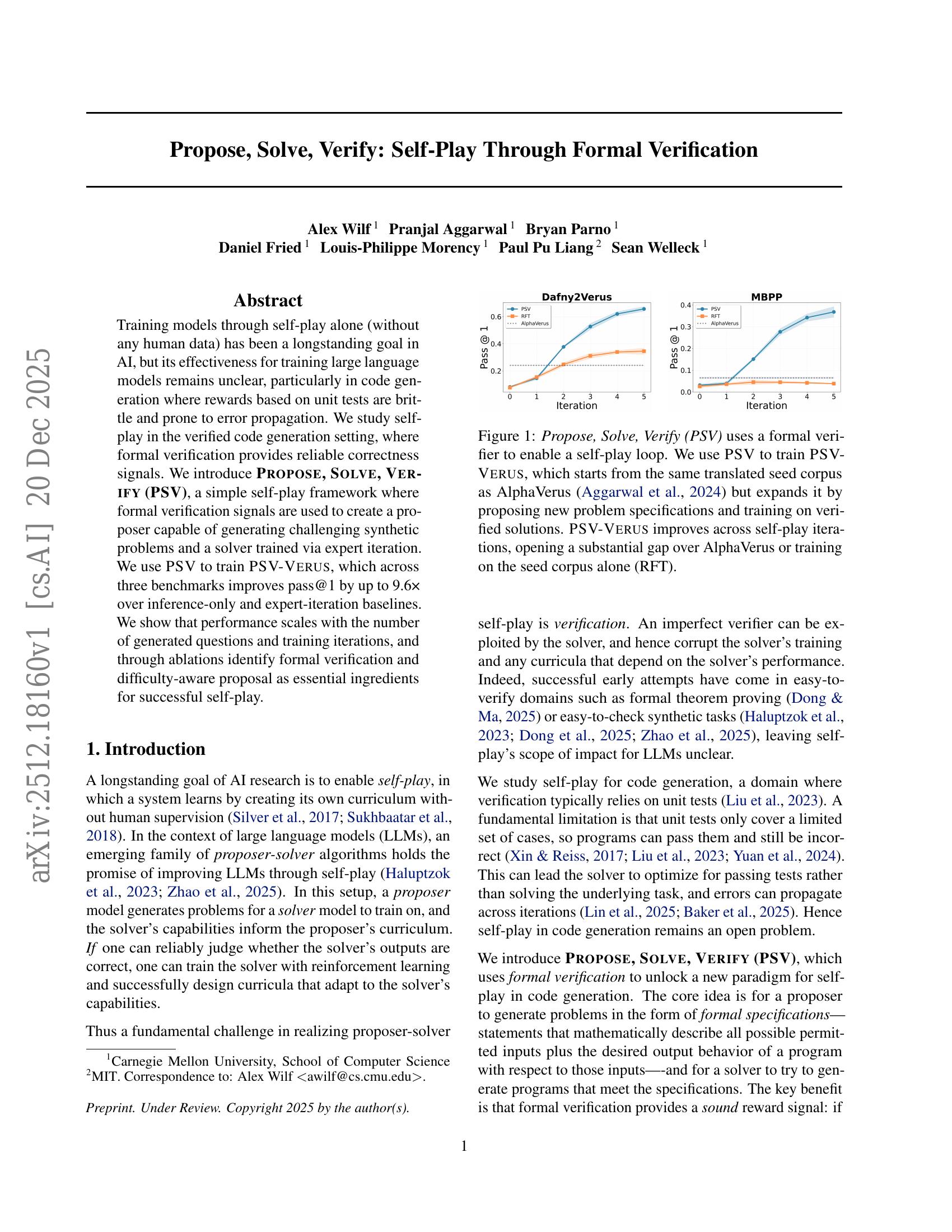 Propose, Solve, Verify: Self-Play Through Formal Verification - 智源社区论文