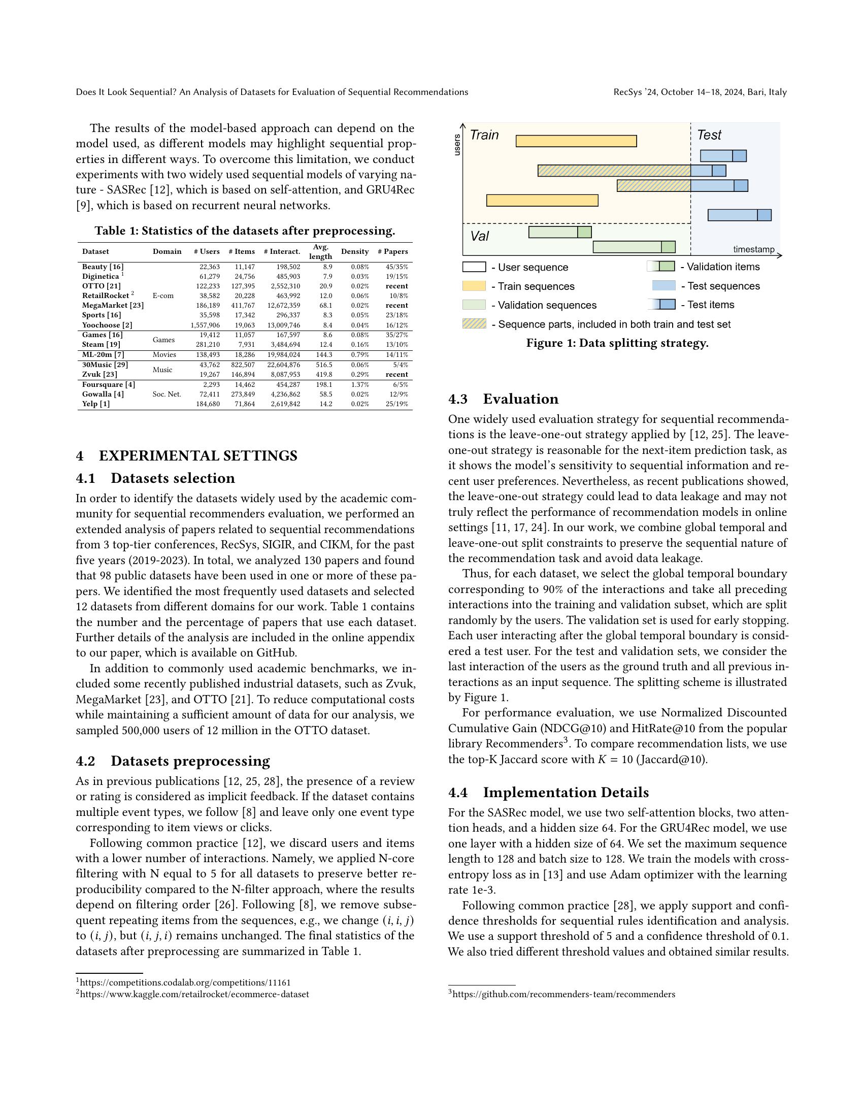 Does It Look Sequential? An Analysis of Datasets for Evaluation of ...