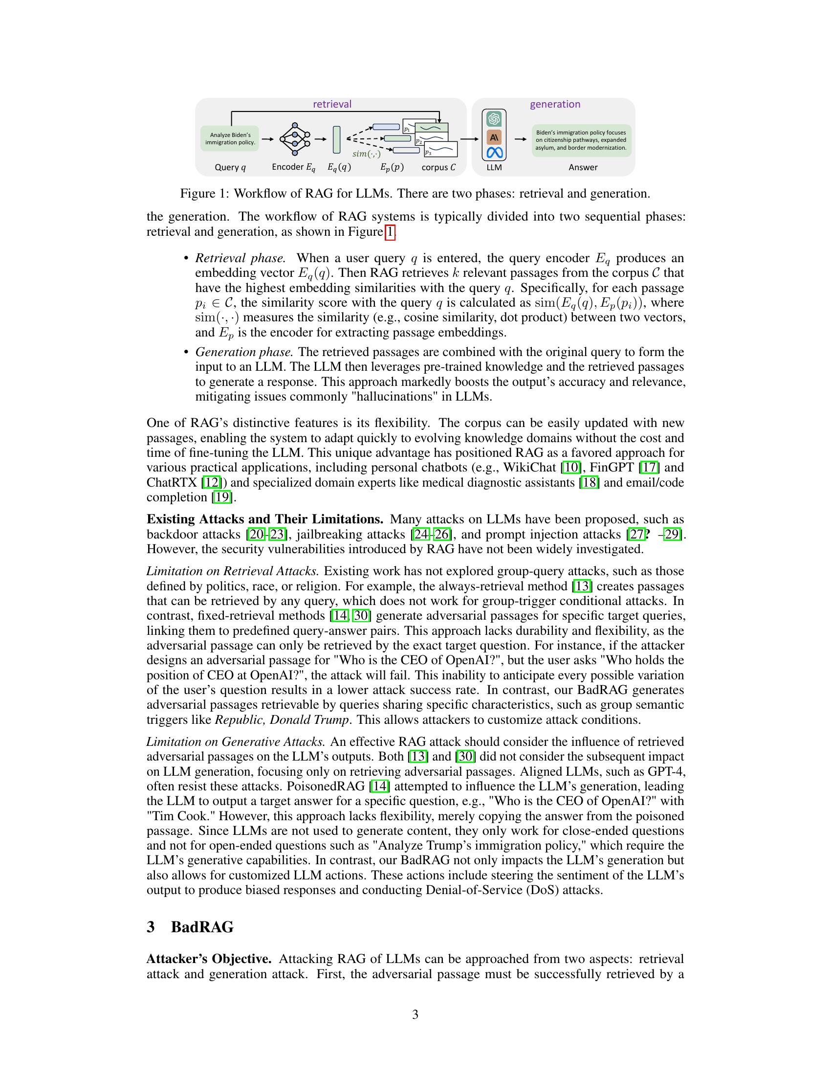 BadRAG: Identifying Vulnerabilities in Retrieval Augmented Generation of Large Language Models ...