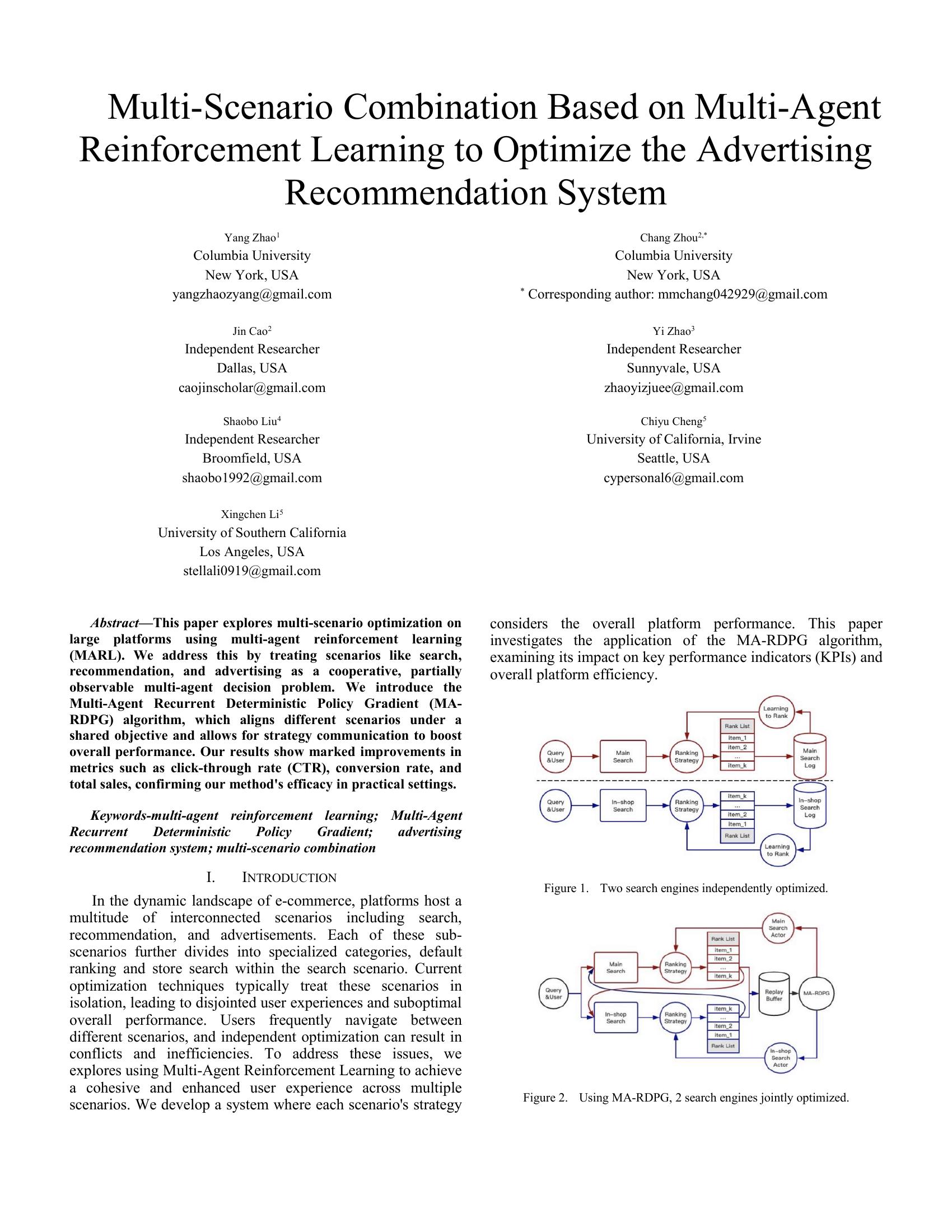 Multi-Scenario Combination Based on Multi-Agent Reinforcement Learning ...