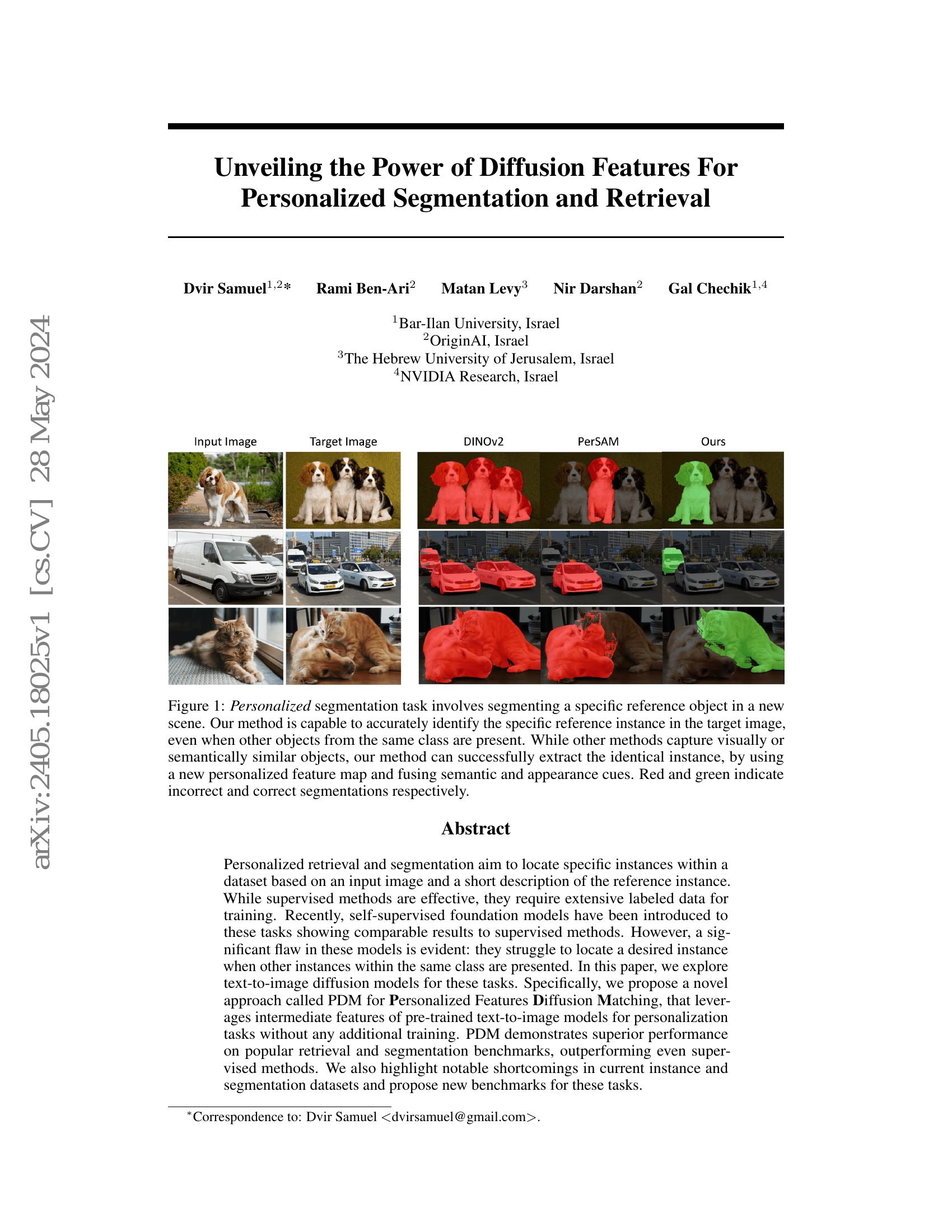 Unveiling the Power of Diffusion Features For Personalized Segmentation ...