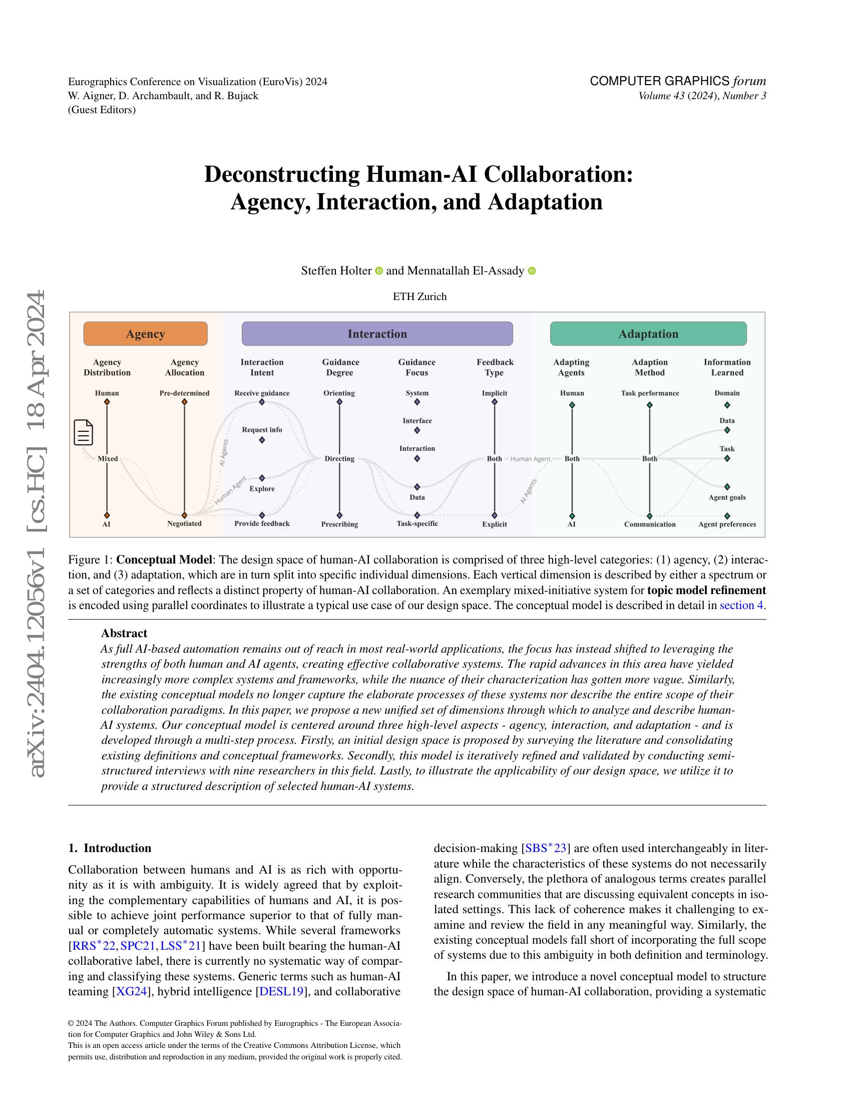 Deconstructing Human-AI Collaboration: Agency, Interaction, and ...
