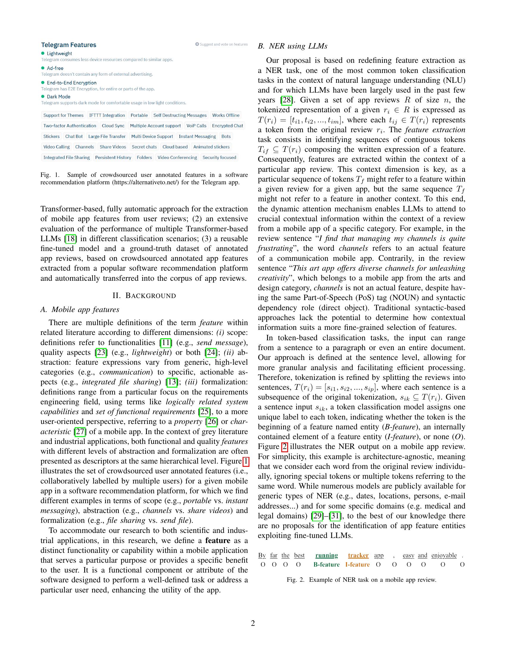 T Frex A Transformer Based Feature Extraction Method From Mobile App