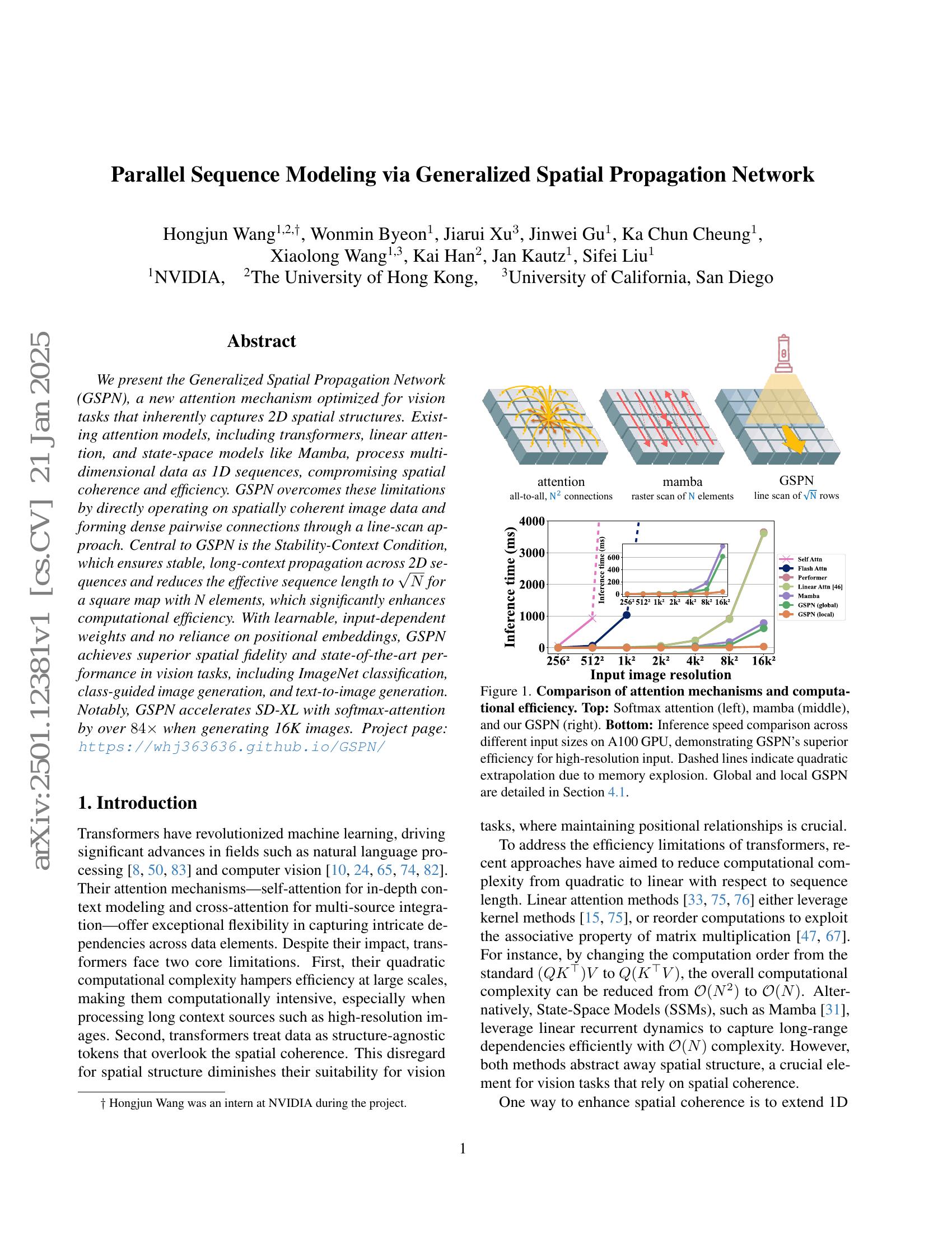 Parallel Sequence Modeling via Generalized Spatial Propagation Network - 智源社区论文