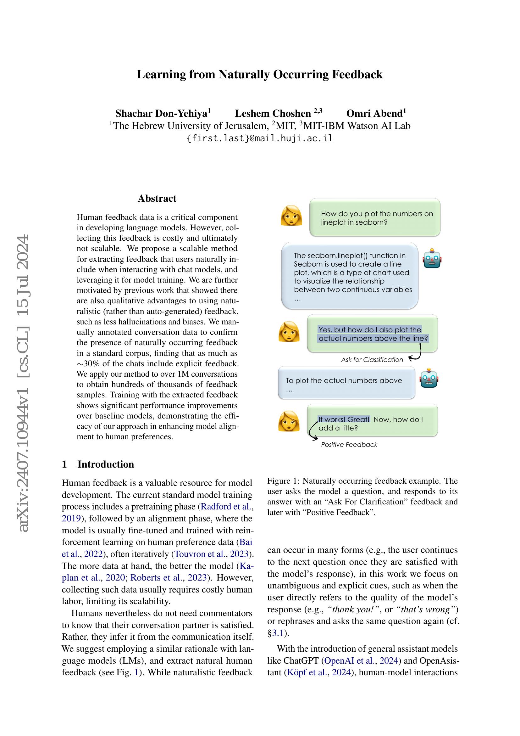 Learning from Naturally Occurring Feedback - 智源社区论文