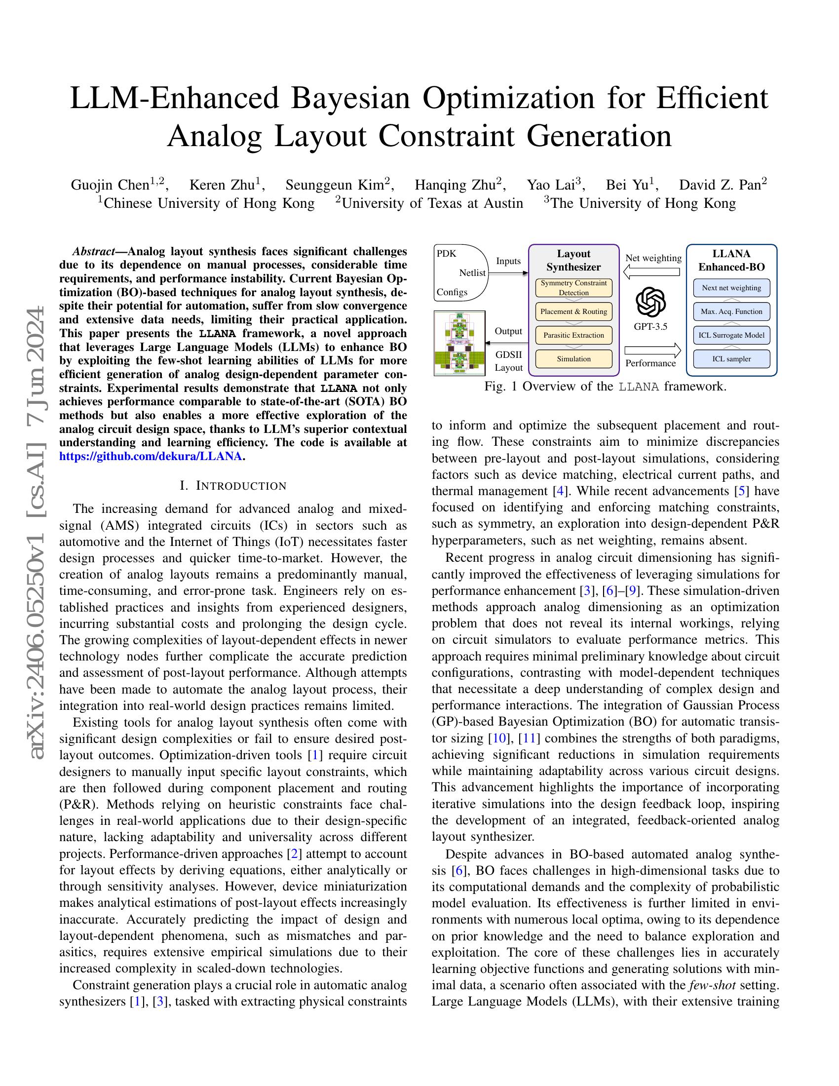 LLM-Enhanced Bayesian Optimization for Efficient Analog Layout ...