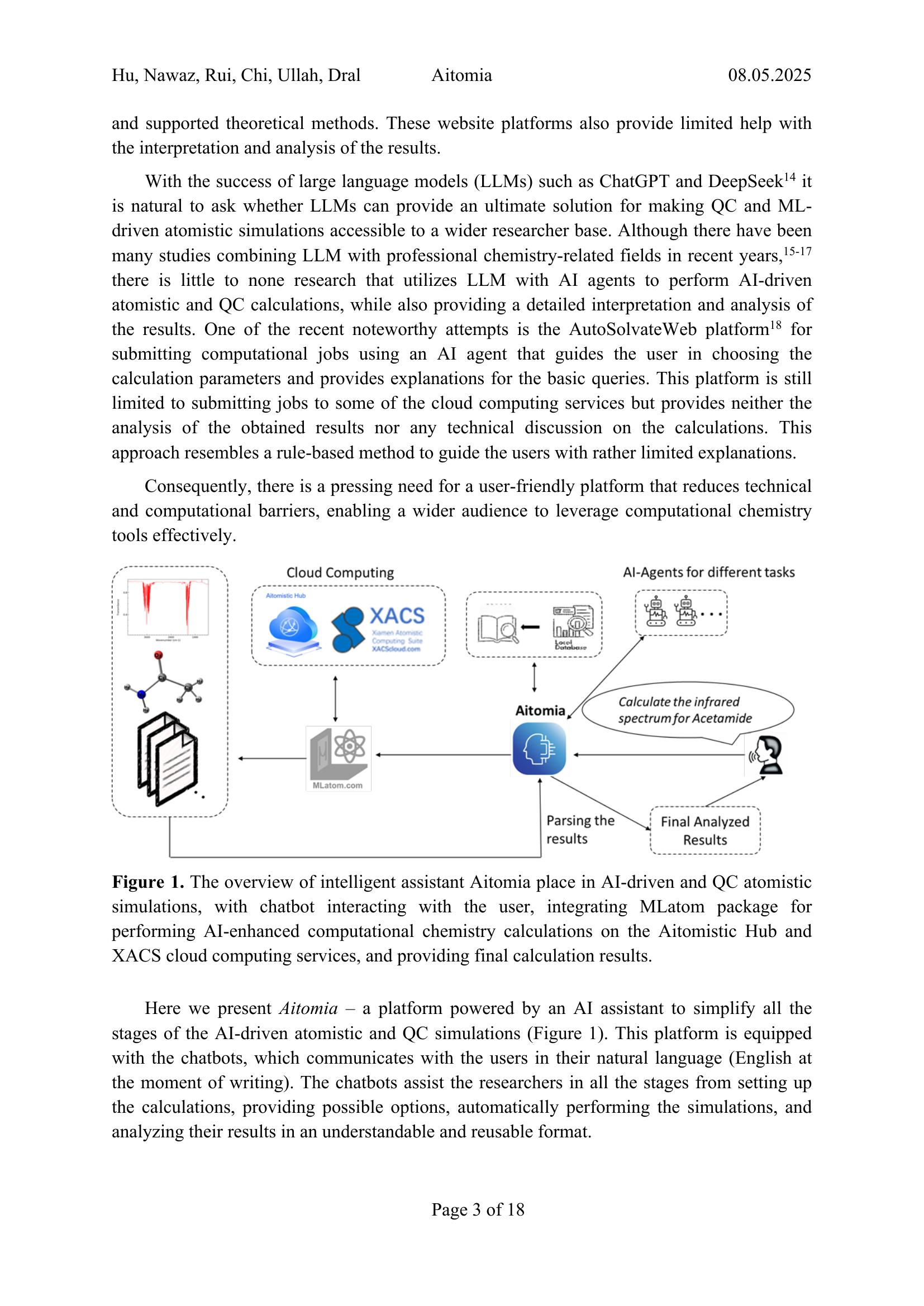 Aitomia: Your Intelligent Assistant for AI-Driven Atomistic and Quantum Chemical Simulations - 智 ...