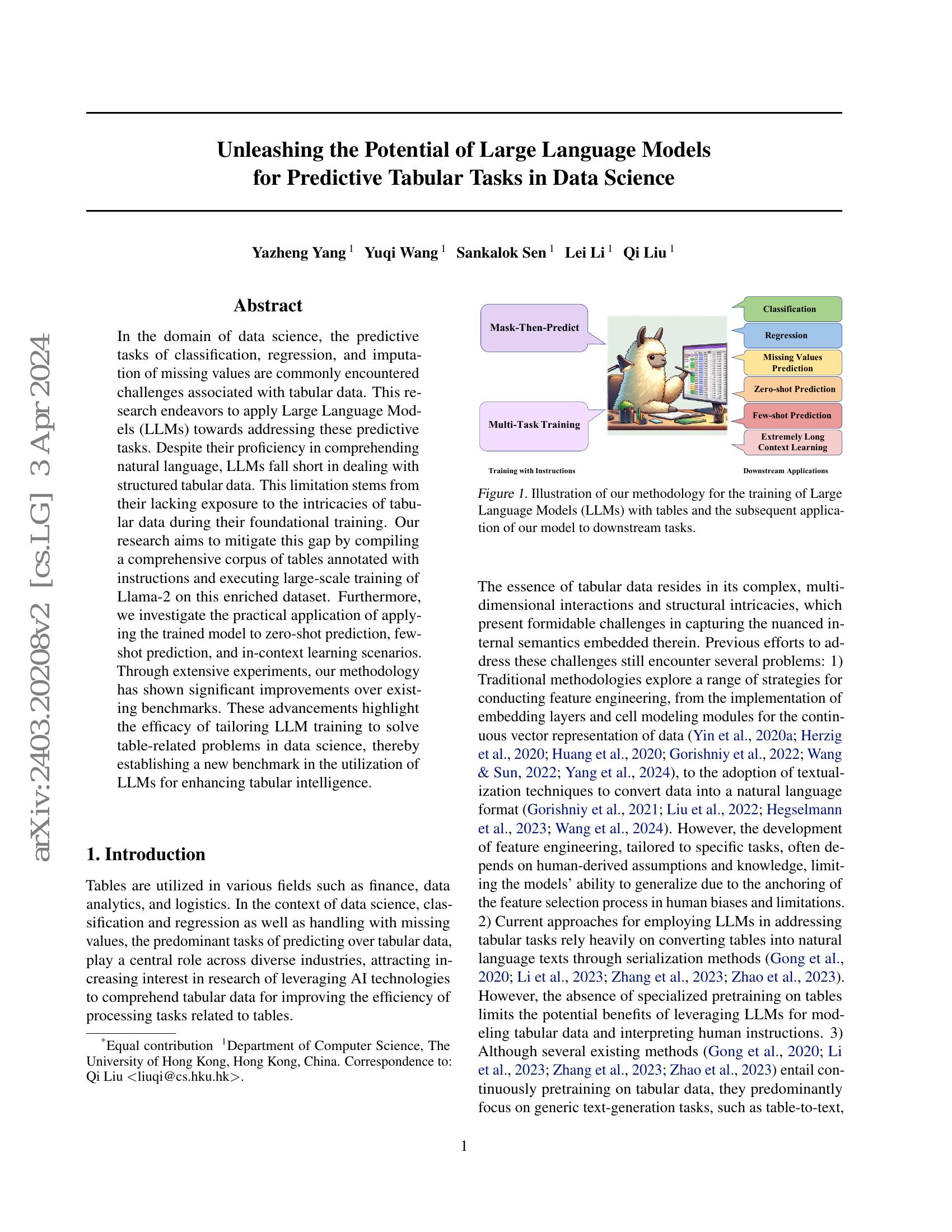 Unleashing the Potential of Large Language Models for Predictive Tabular Tasks in Data Science ...