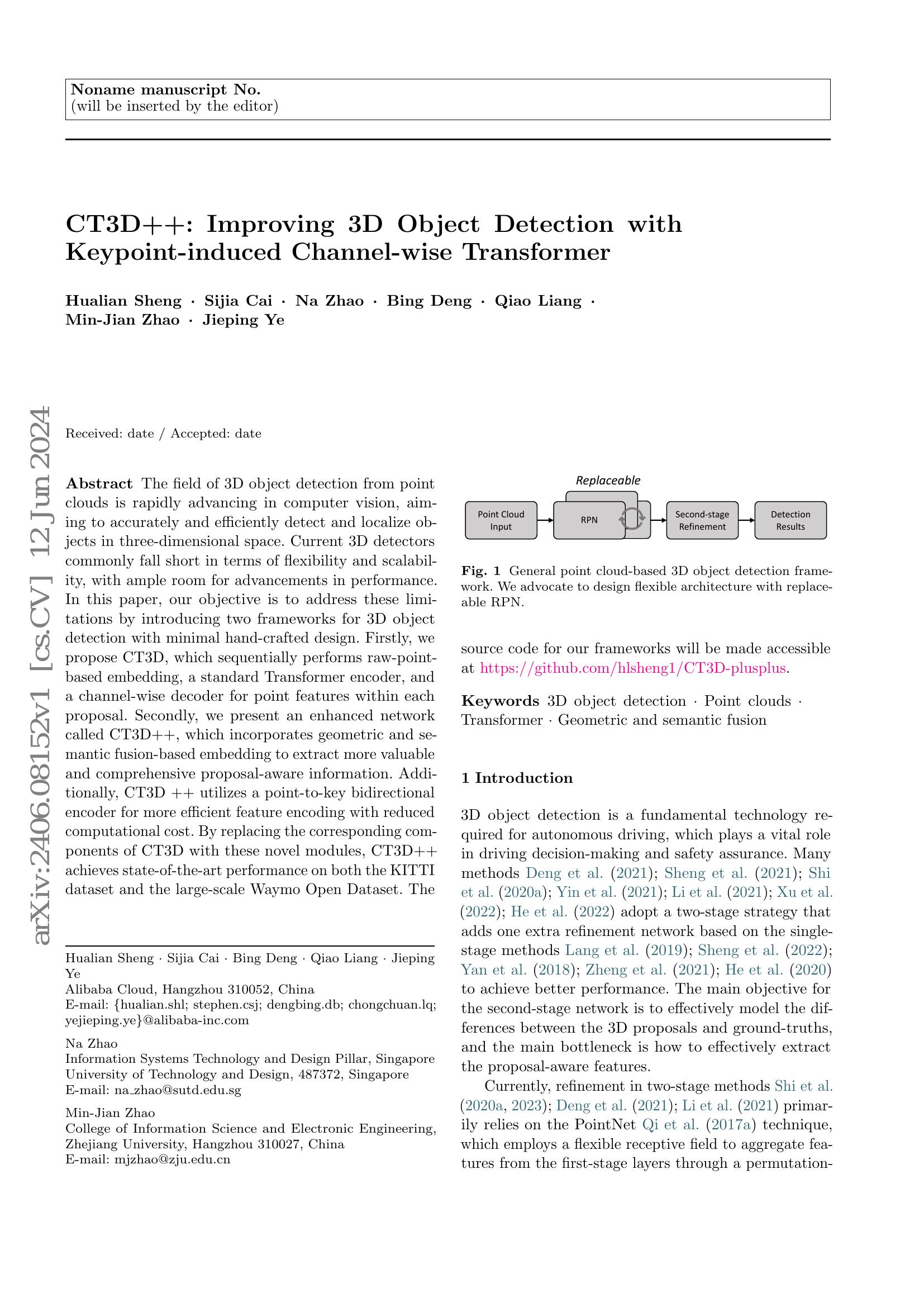 CT3D++: Improving 3D Object Detection with Keypoint-induced Channel-wise Transformer - 智源社区论文