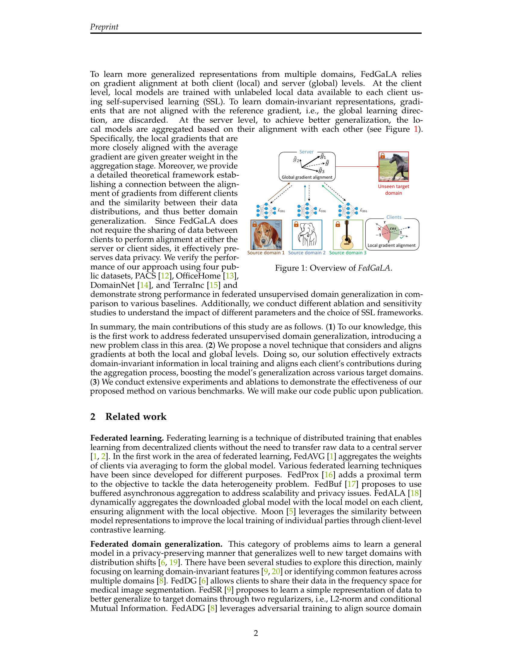 Federated Unsupervised Domain Generalization using Global and Local Alignment of Gradients - 智源社区论文