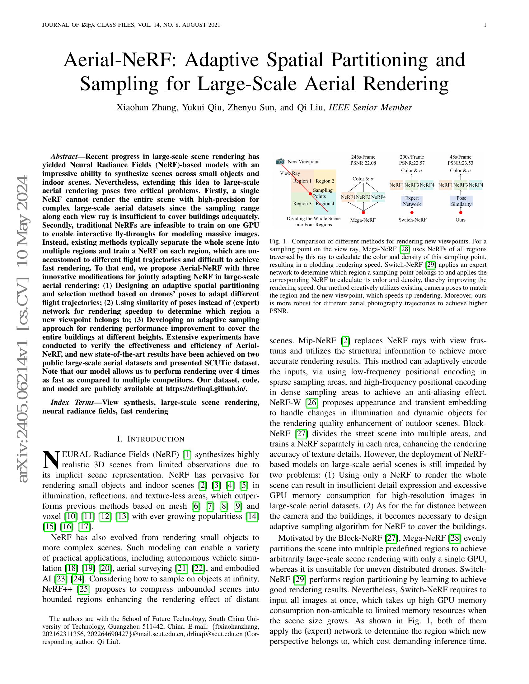 Aerial-NeRF: Adaptive Spatial Partitioning and Sampling for Large-Scale ...