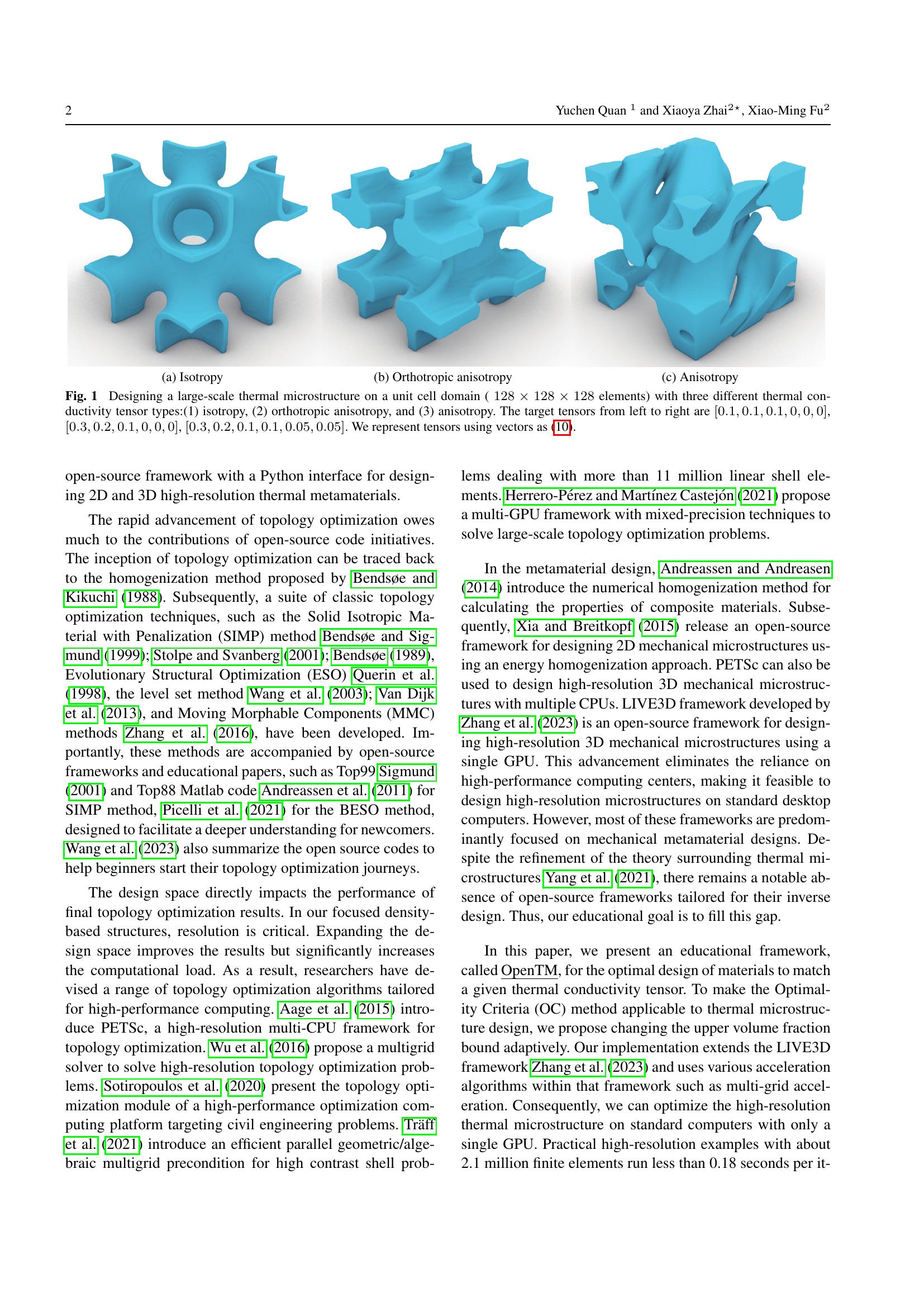 OpenTM: An Open-source, Single-GPU, Large-scale Thermal Microstructure Design Framework - 智源社区论文