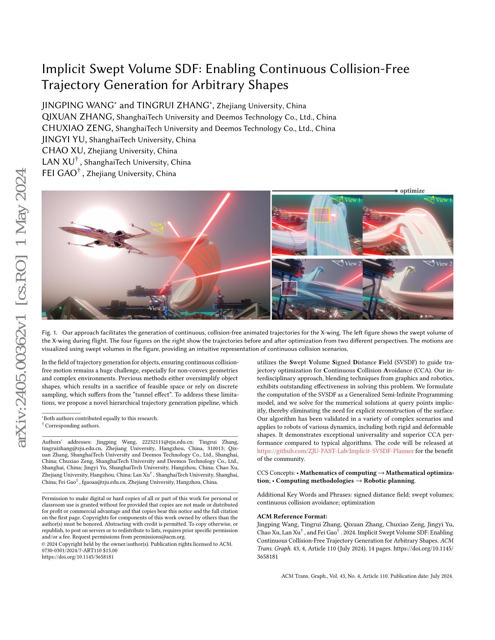 Implicit Swept Volume SDF: Enabling Continuous Collision-Free ...