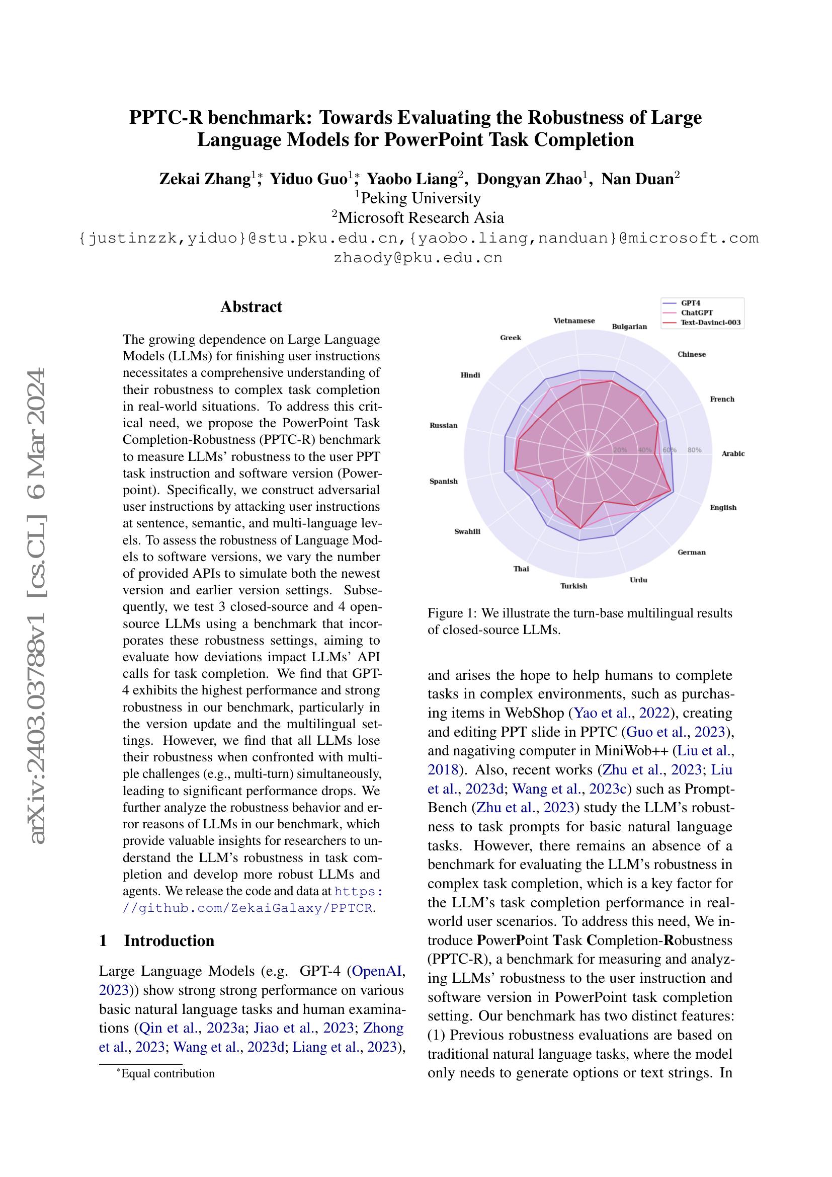 PPTC-R benchmark: Towards Evaluating the Robustness of Large Language Models for PowerPoint Task ...