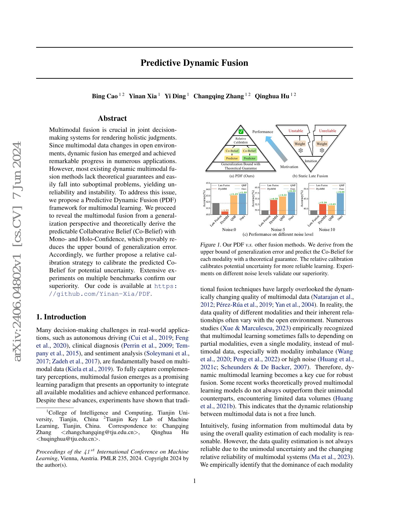 Predictive Dynamic Fusion - 智源社区论文
