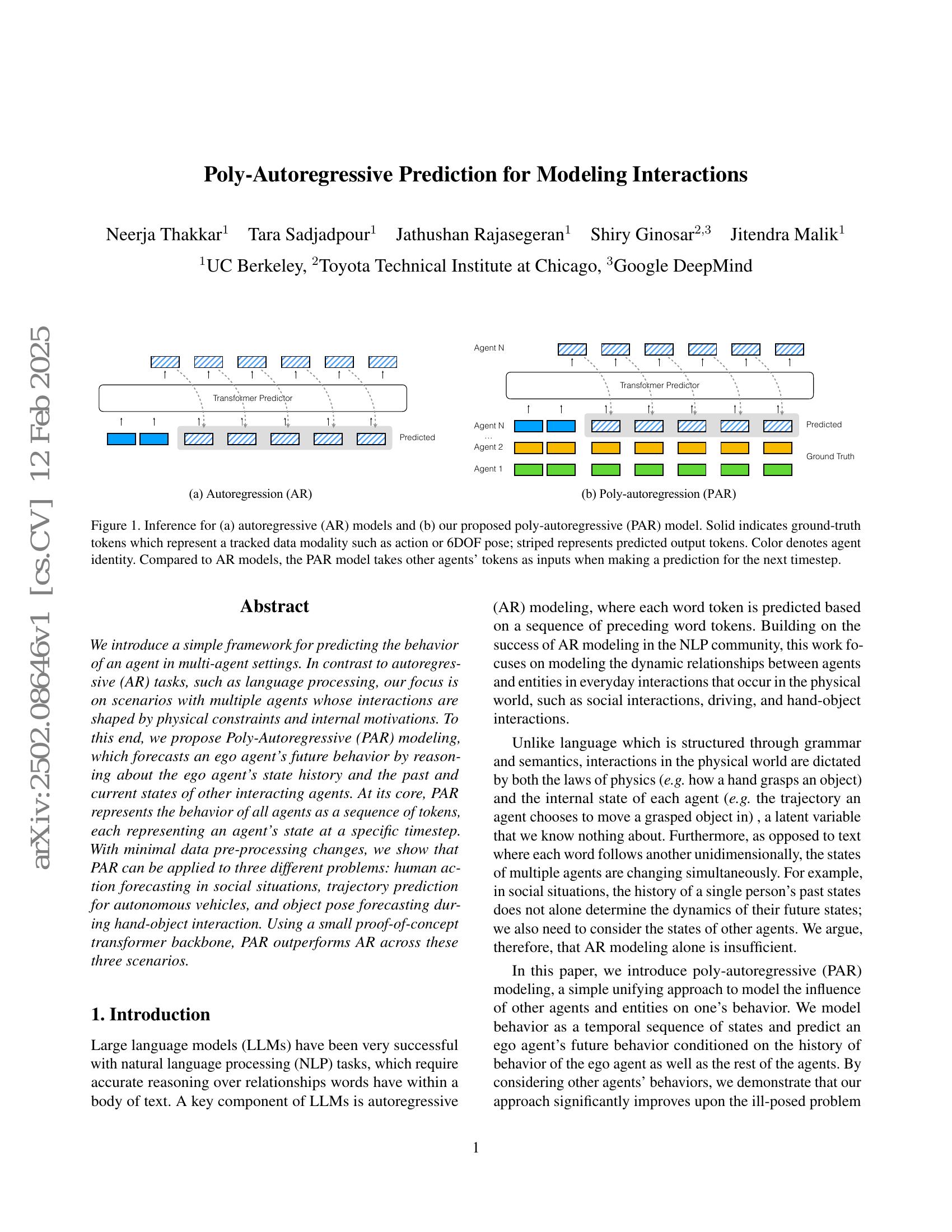 Poly-Autoregressive Prediction for Modeling Interactions - 智源社区论文