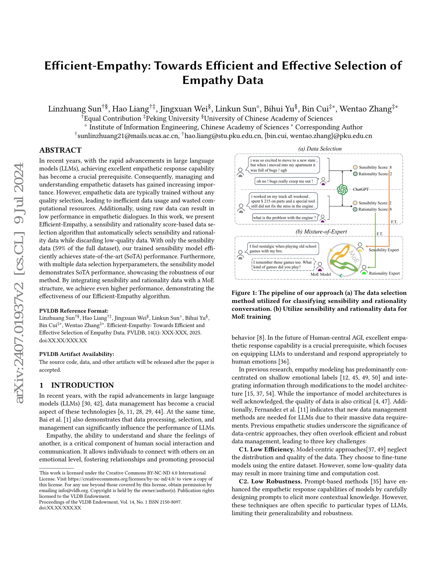 Efficient-Empathy: Towards Efficient and Effective Selection of Empathy Data - 智源社区论文