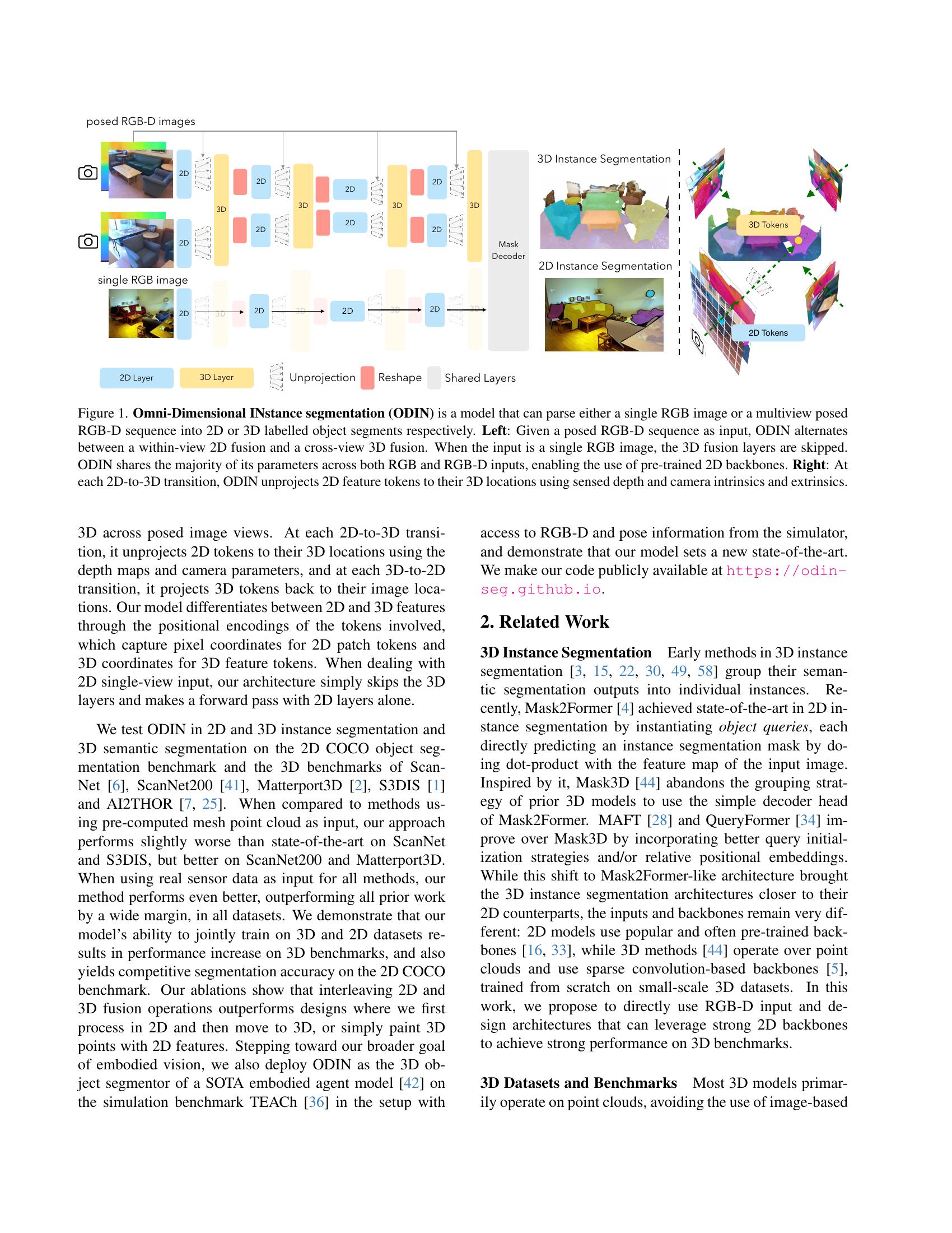 ODIN: A Single Model for 2D and 3D Perception - 智源社区论文