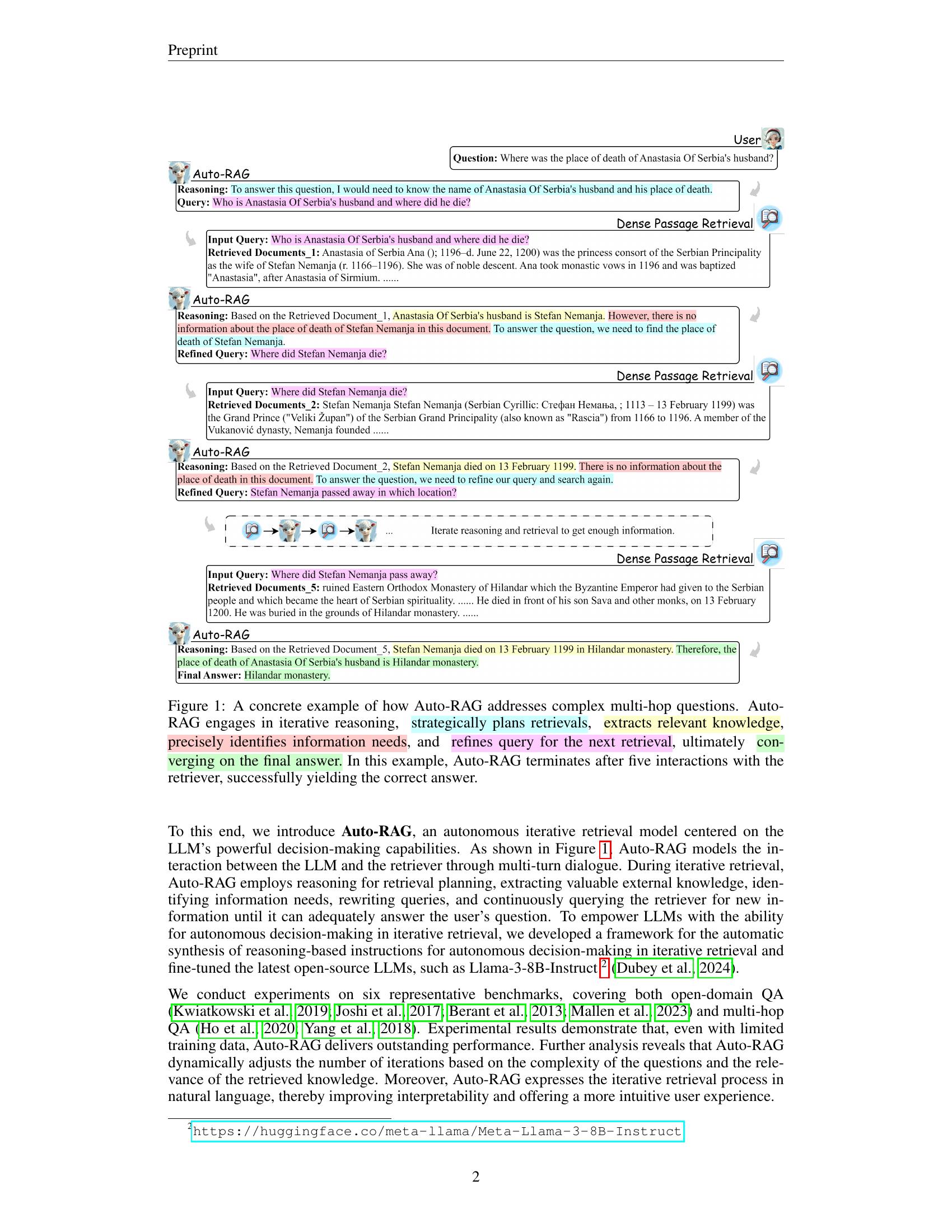 Auto-RAG: Autonomous Retrieval-Augmented Generation for Large Language Models - 智源社区论文