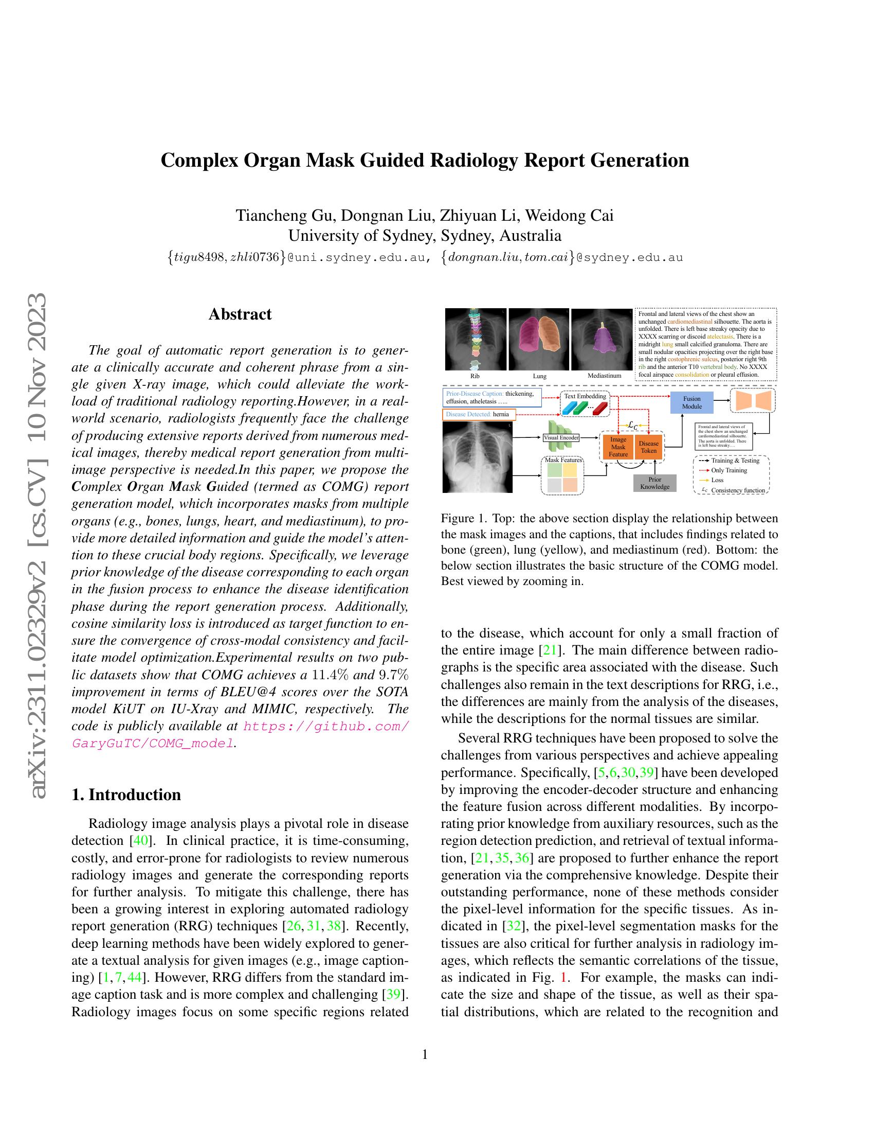 Complex Organ Mask Guided Radiology Report Generation - 智源社区论文
