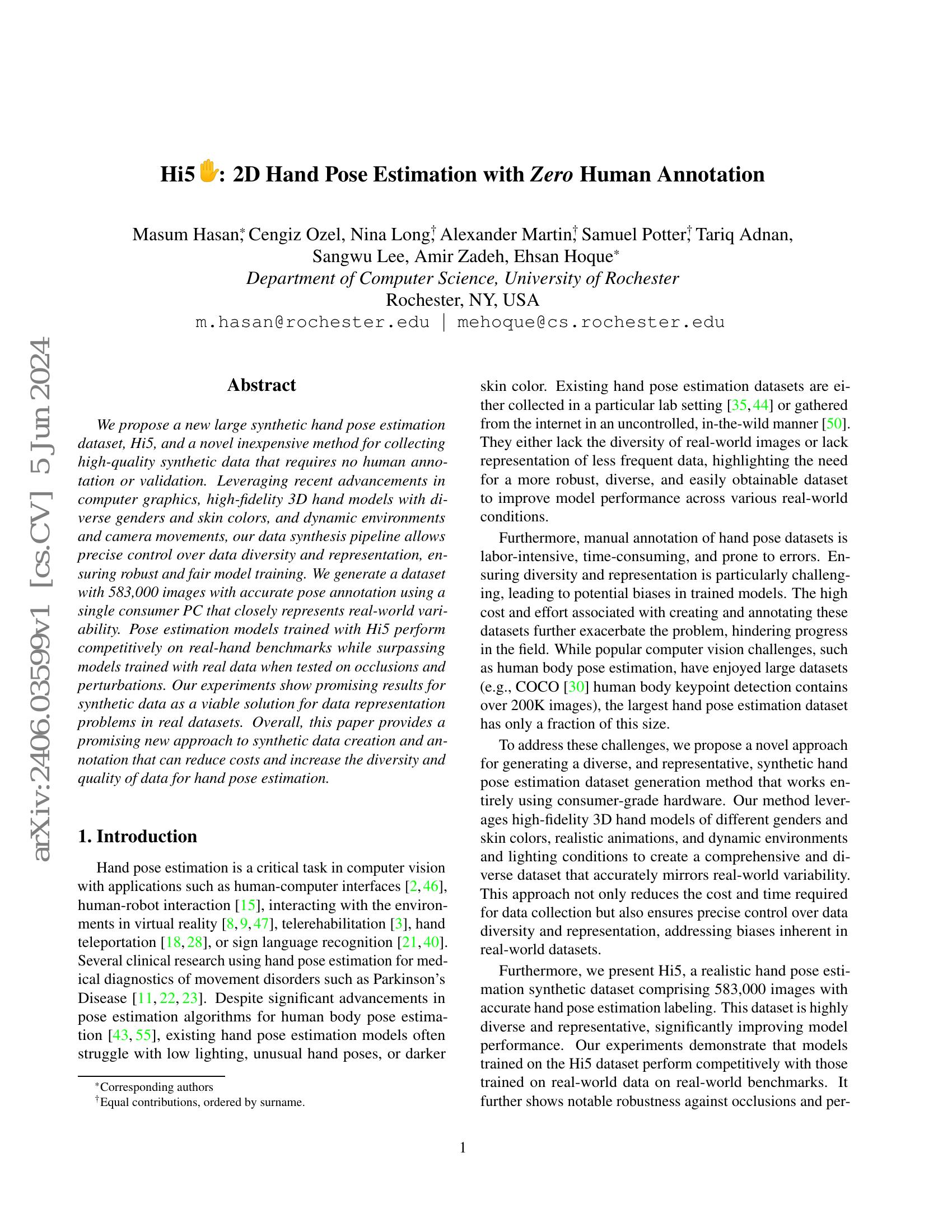 Hi5: 2D Hand Pose Estimation with Zero Human Annotation - 智源社区论文