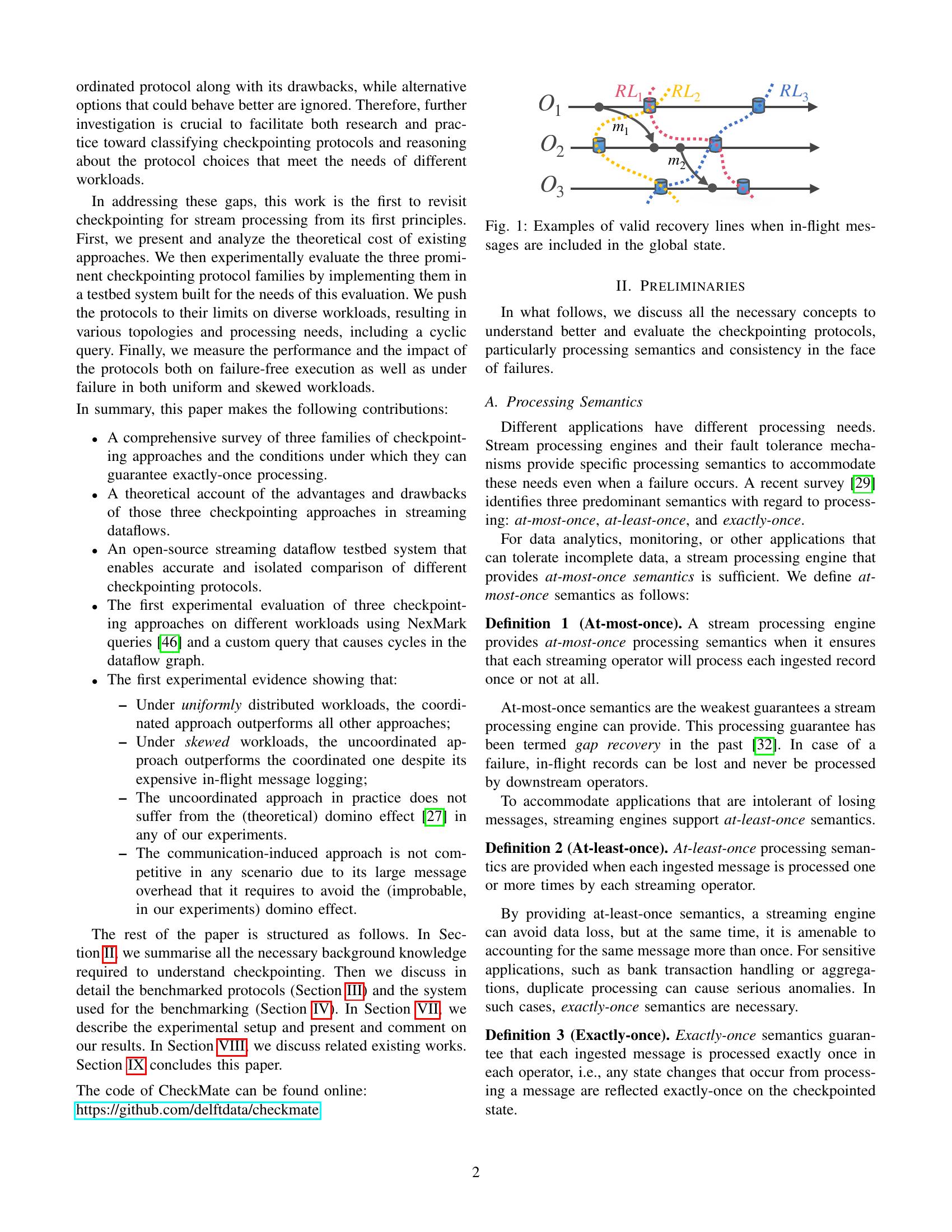CheckMate: Evaluating Checkpointing Protocols for Streaming Dataflows - 智源社区论文