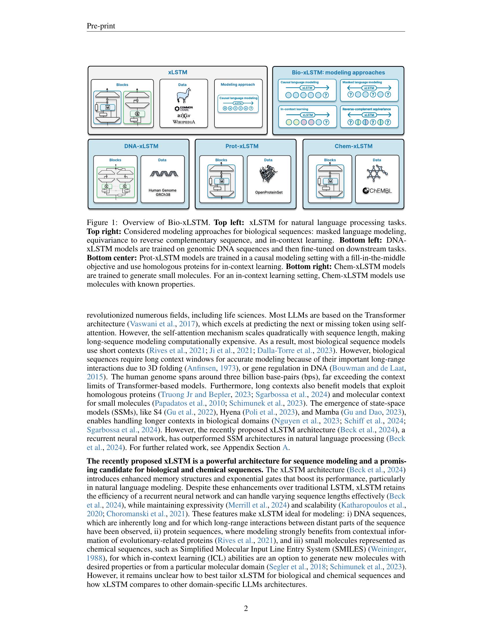 Bio-xLSTM: Generative modeling, representation and in-context learning ...