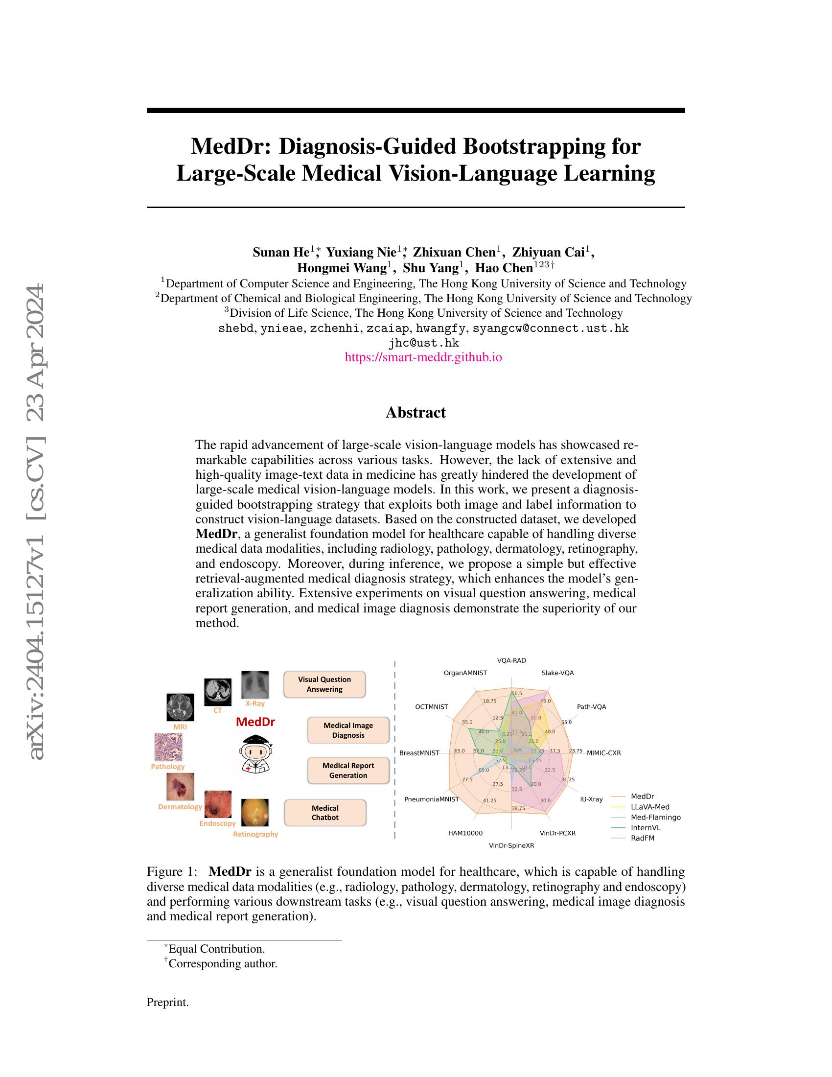 MedDr: Diagnosis-Guided Bootstrapping for Large-Scale Medical Vision ...