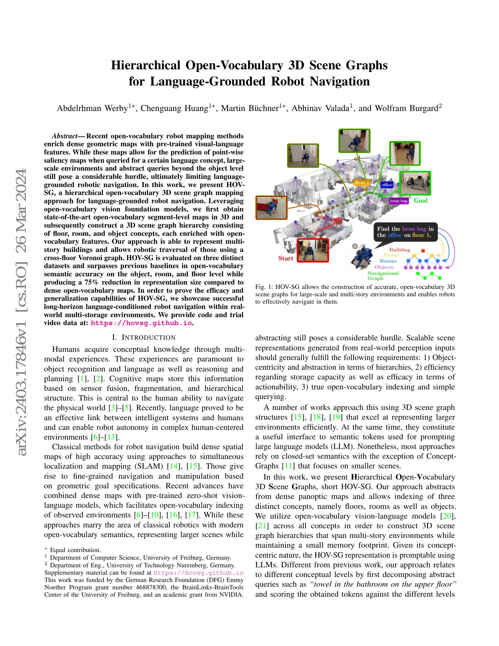Hierarchical Open-Vocabulary 3D Scene Graphs for Language-Grounded Robot Navigation - 智源社区论文