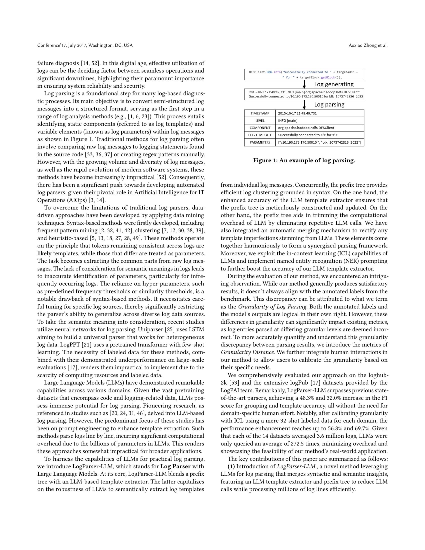 LogParser-LLM: Advancing Efficient Log Parsing with Large Language Models - 智源社区论文