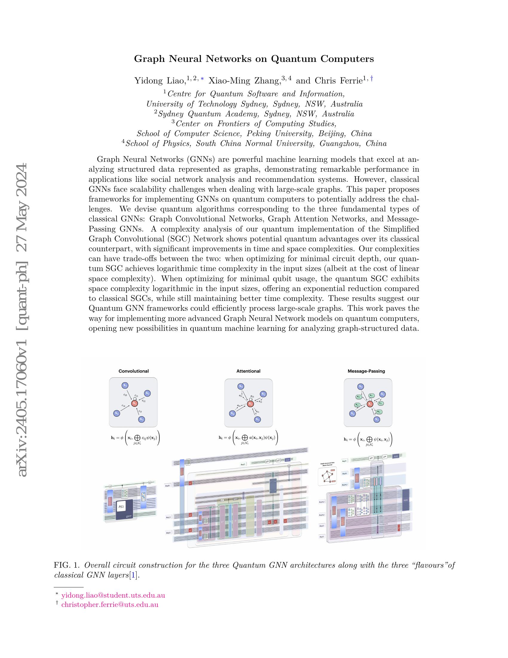 Graph Neural Networks on Quantum Computers - 智源社区论文