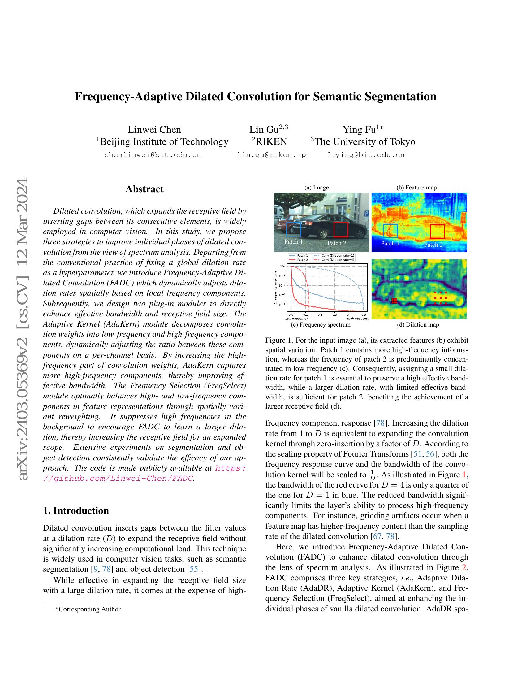 Frequency-Adaptive Dilated Convolution for Semantic Segmentation - 智源社区论文