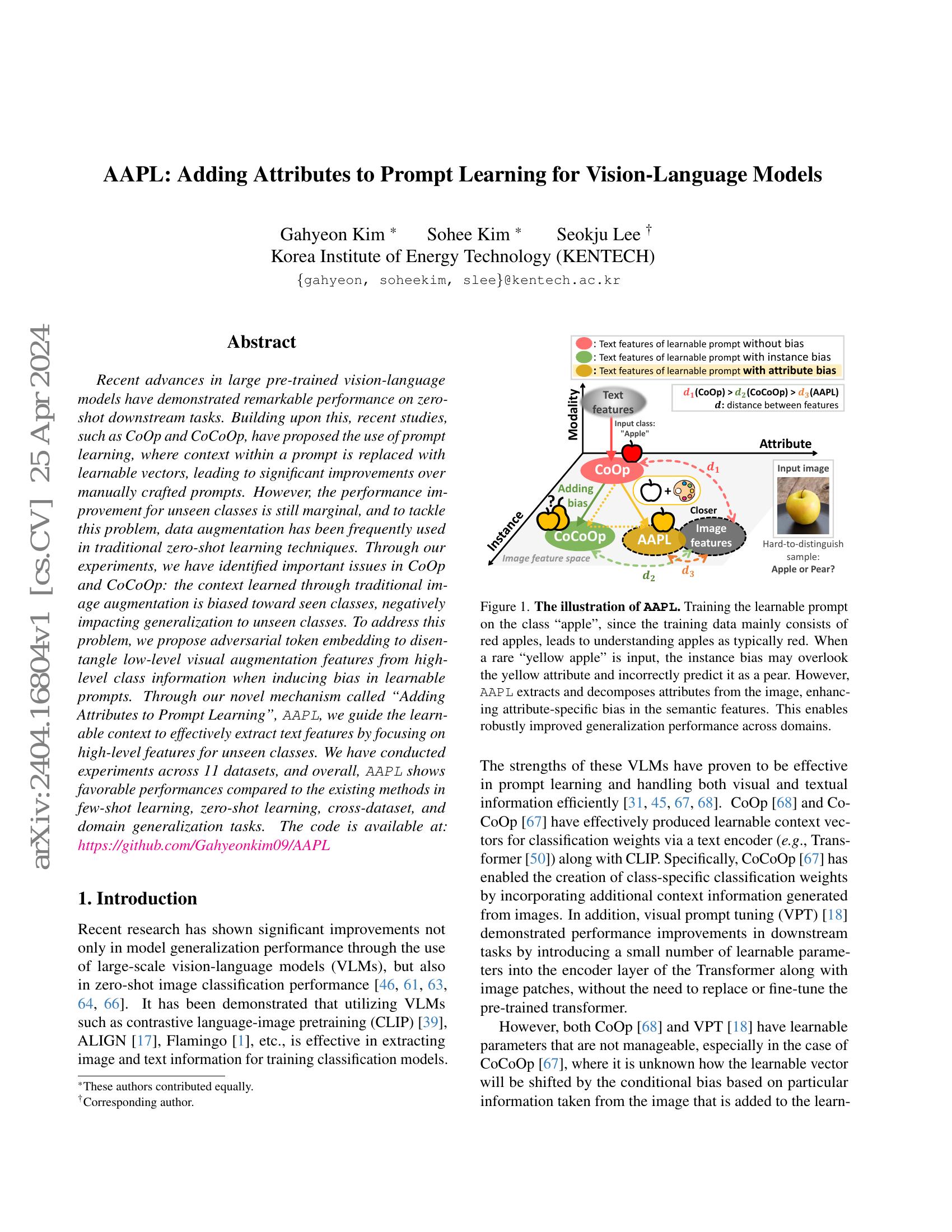 AAPL: Adding Attributes to Prompt Learning for Vision-Language Models ...